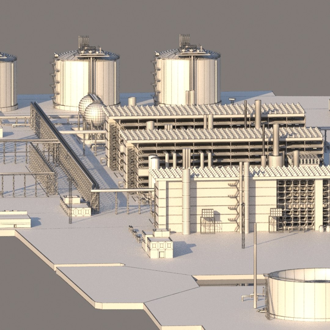 3D Port Lng Plant Oil - TurboSquid 1702875