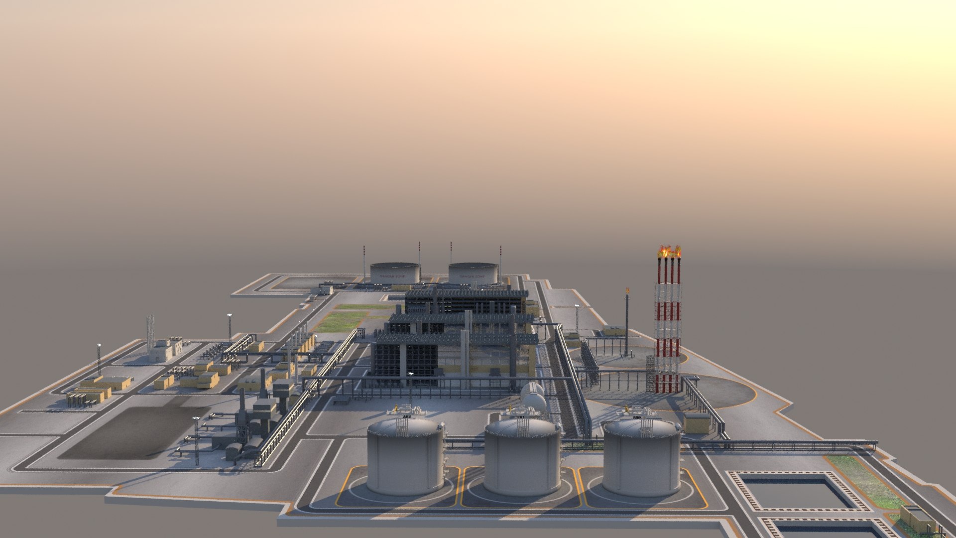3D Port Lng Plant Oil - TurboSquid 1702875