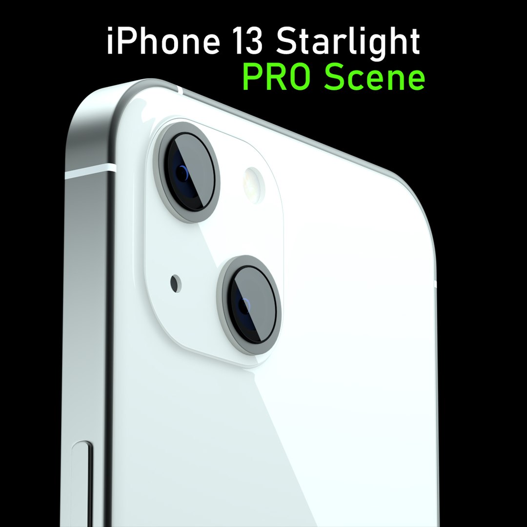 3D model iPhone 13 Starlight Pro Scene - TurboSquid 1791735