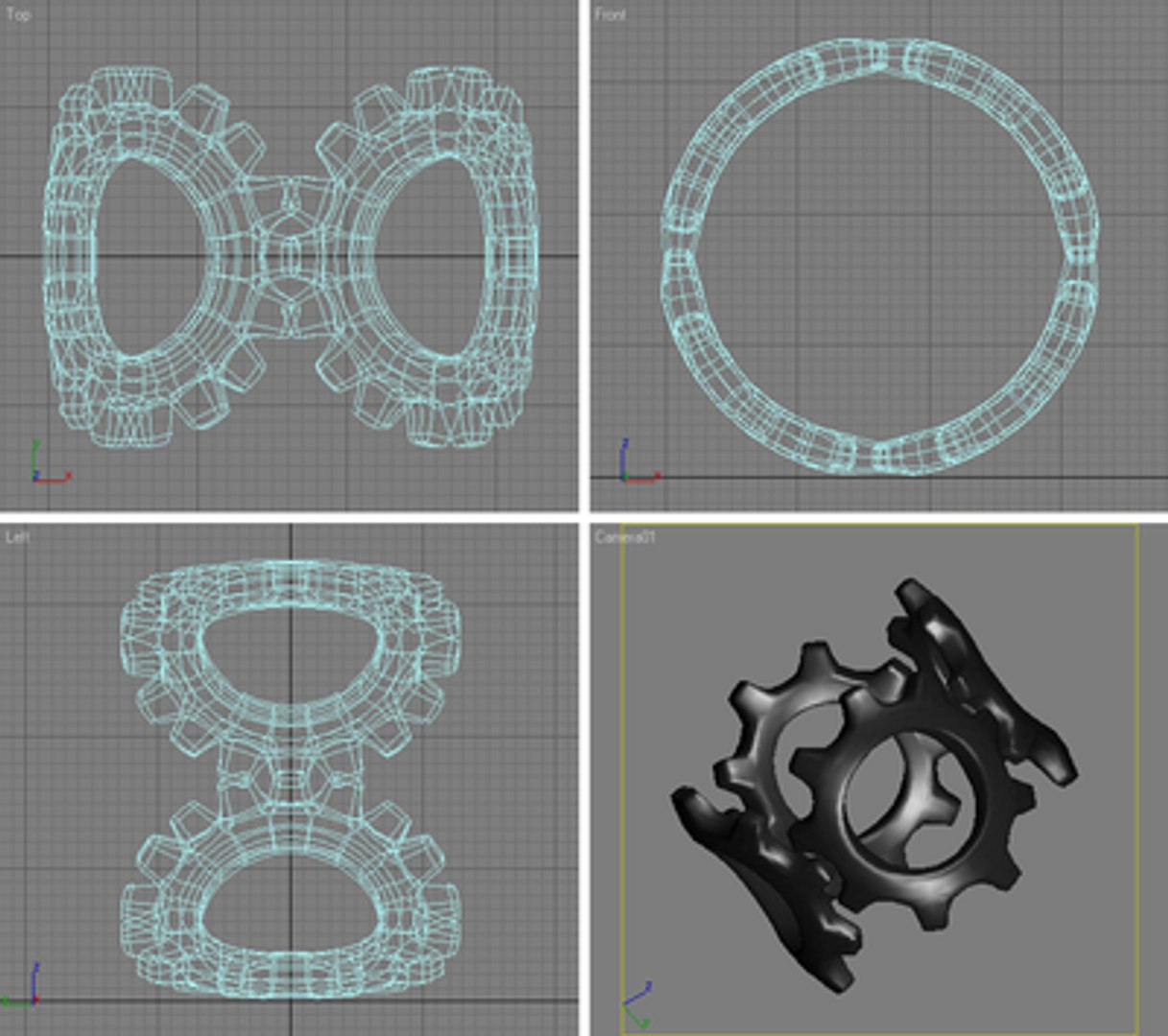 3ds Max Loop Turning Wheel