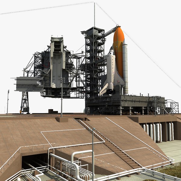 3d model space shuttle launch pad