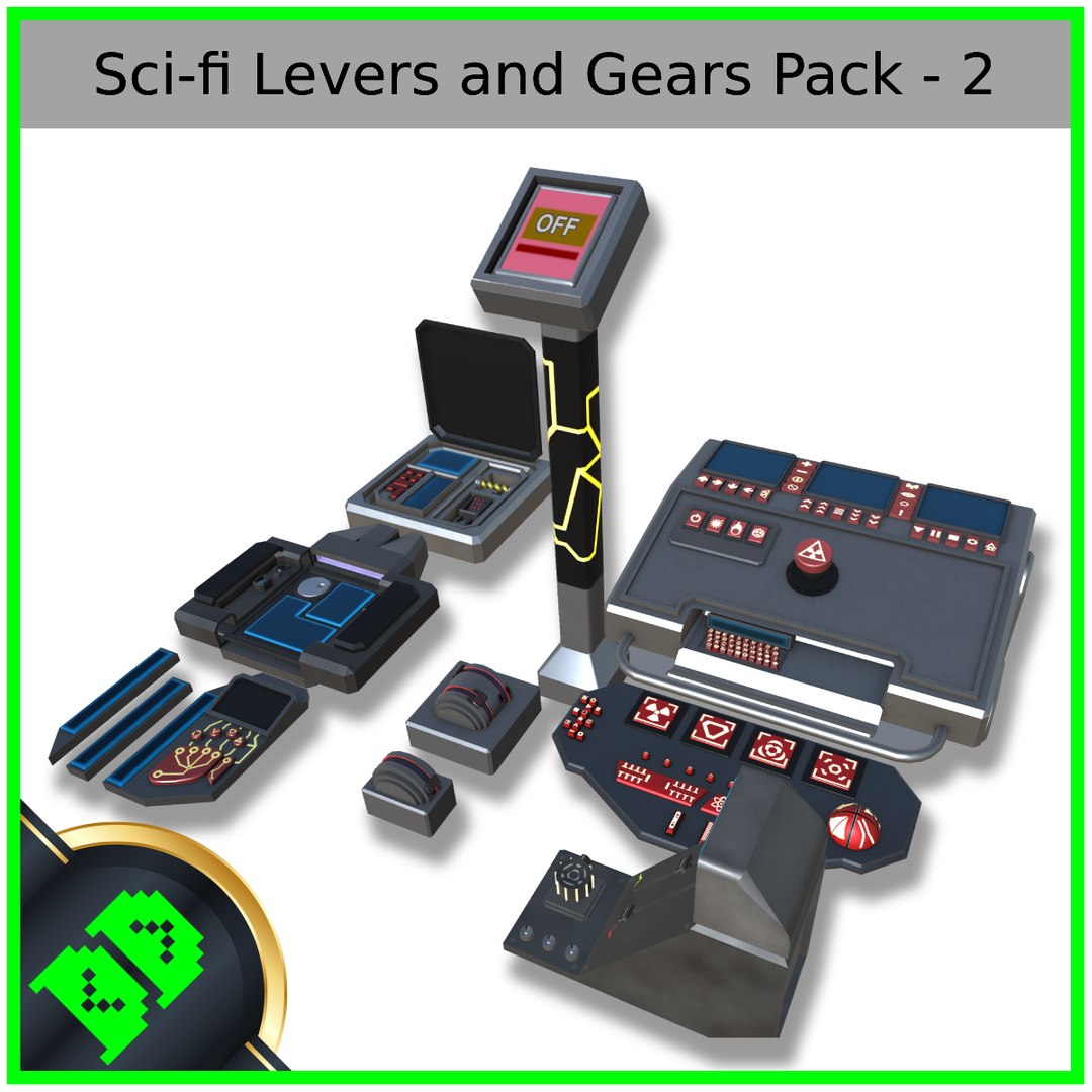 Sci-fi Levers And Gears Pack - 2 Model - TurboSquid 1818798