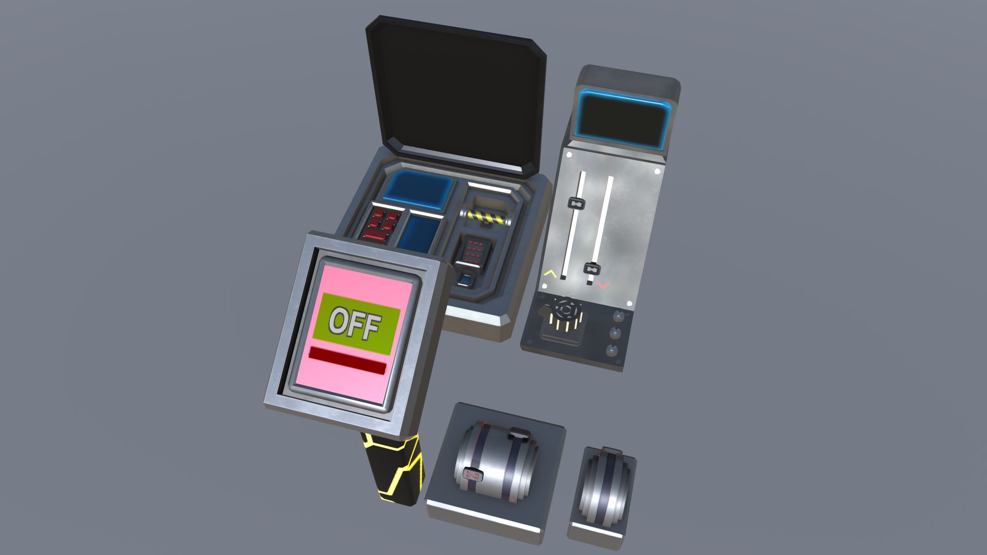 Sci-fi Levers And Gears Pack - 2 Model - TurboSquid 1818798