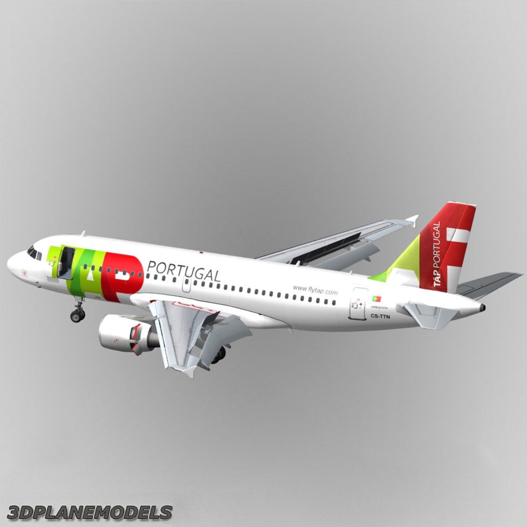 3d Model Airbus A319 Tap Portugal