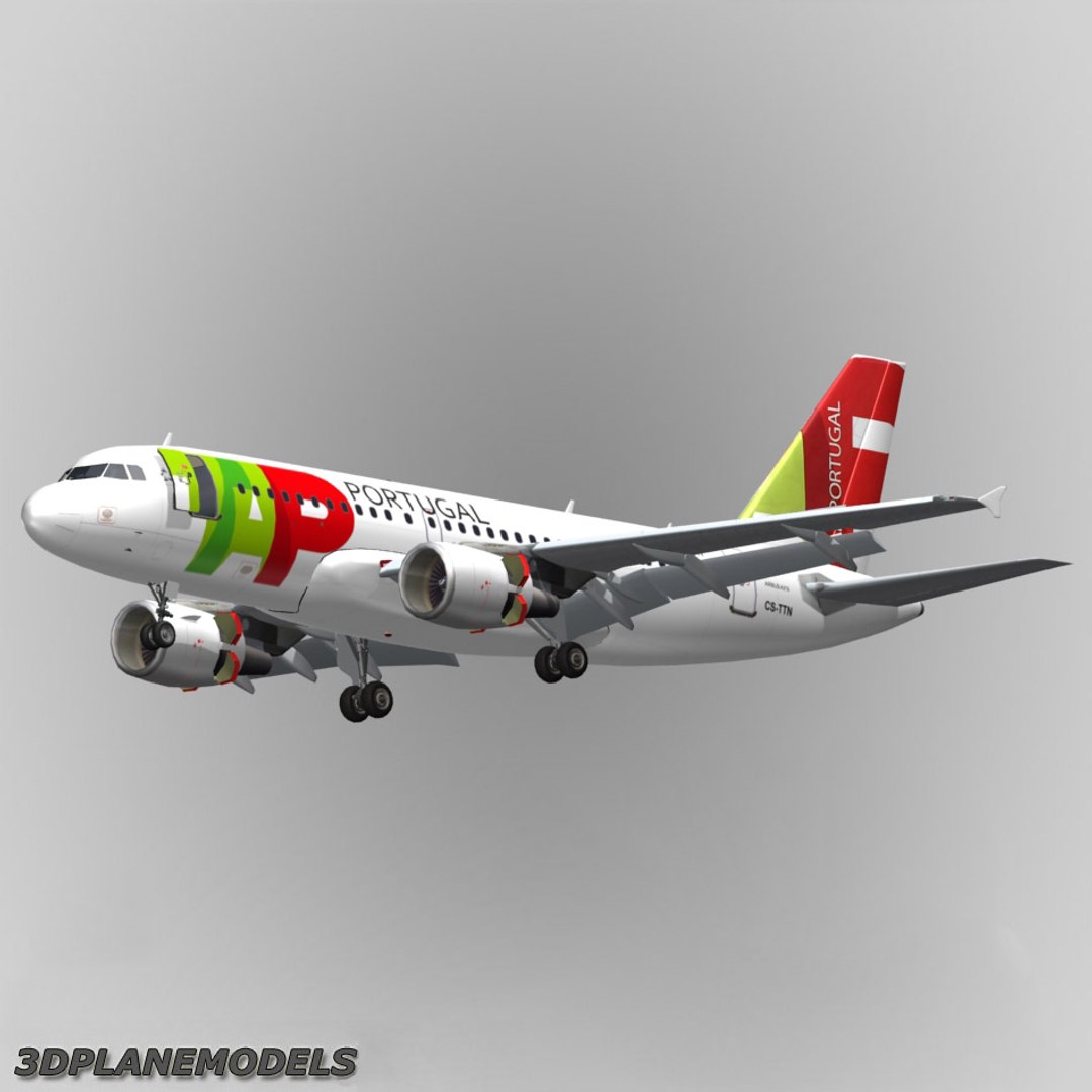3d Model Airbus A319 Tap Portugal