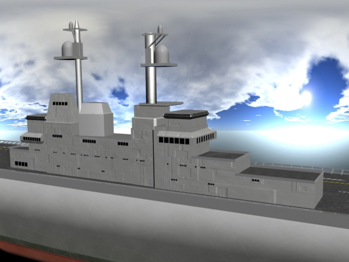 Lhd Carrier Ship 3d Model