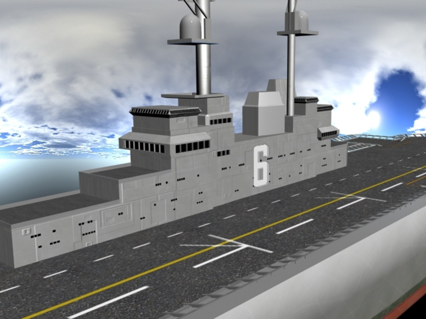 Lhd Carrier Ship 3d Model