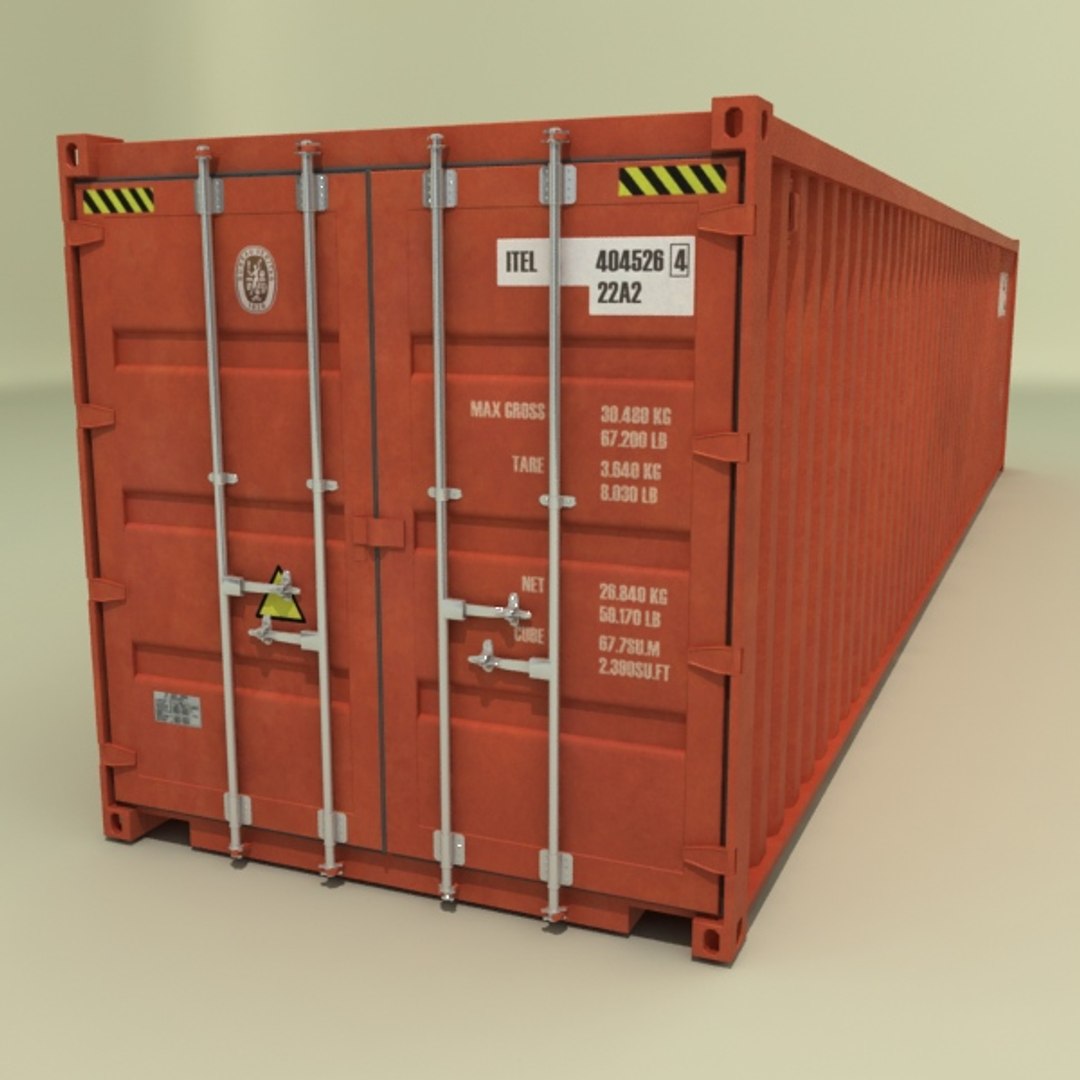 iso cargo 40 ft 3d max