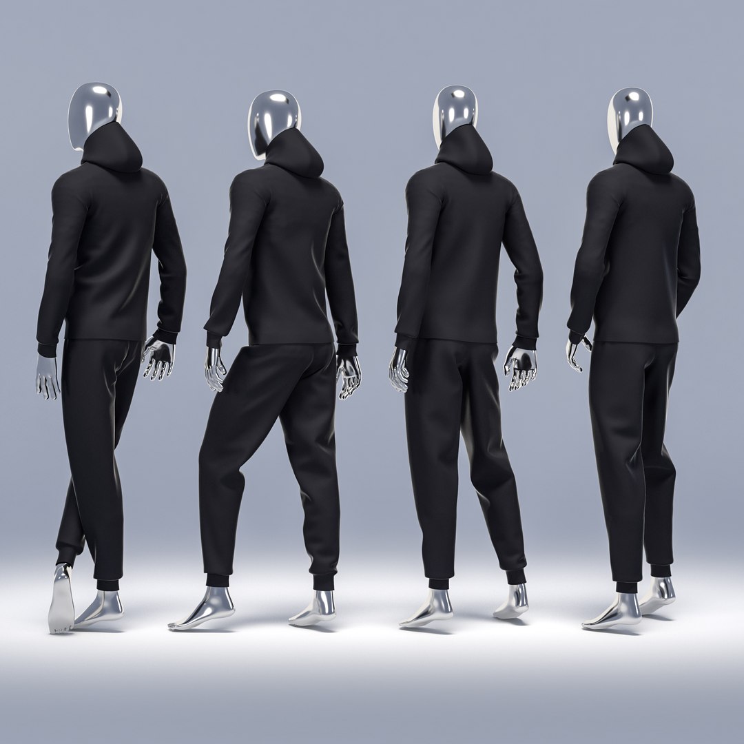 3d Model Of Male Sport Suit