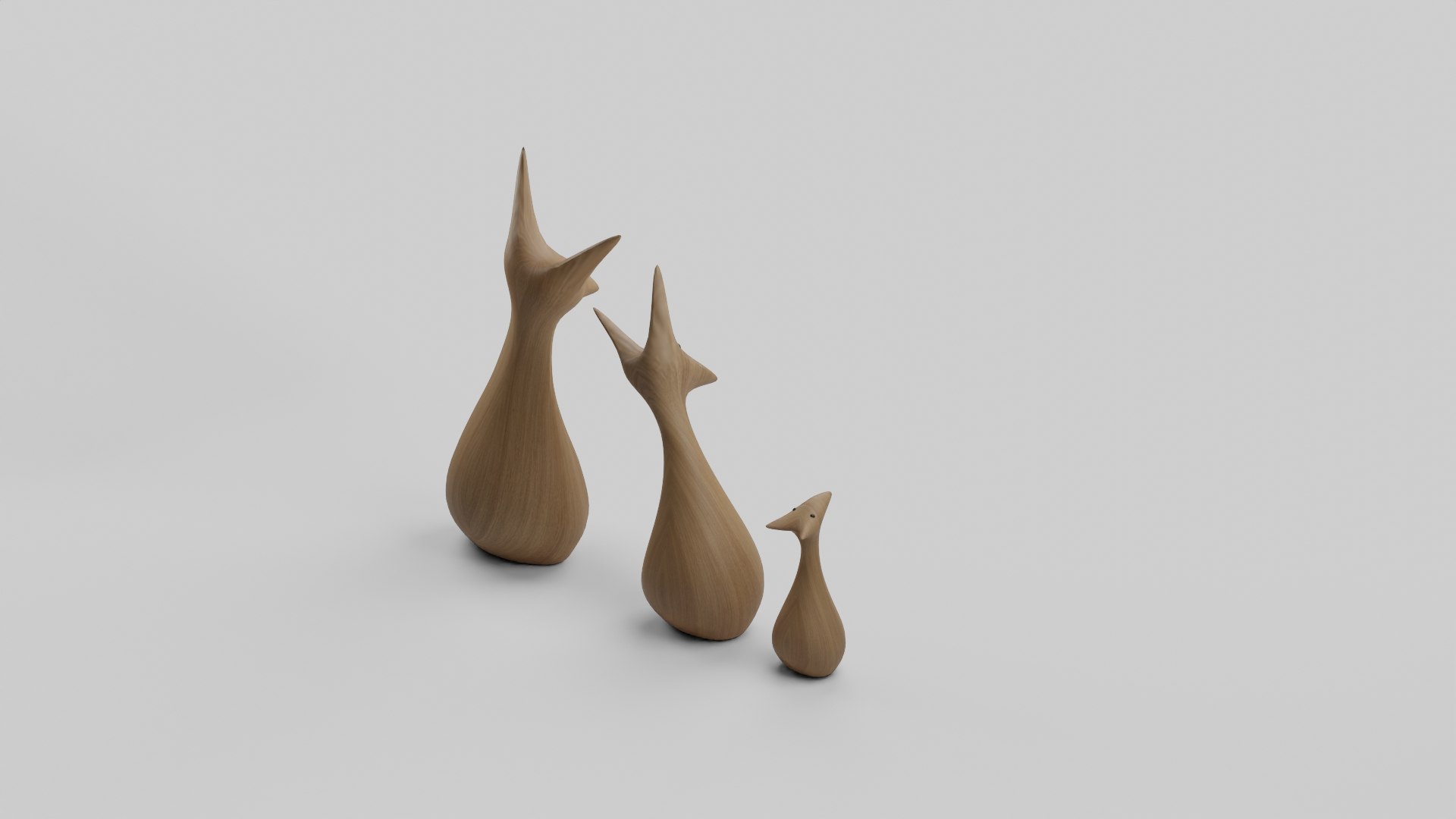 Wooden Carving Kangaroo Theme Showpiece Model - TurboSquid 2136128