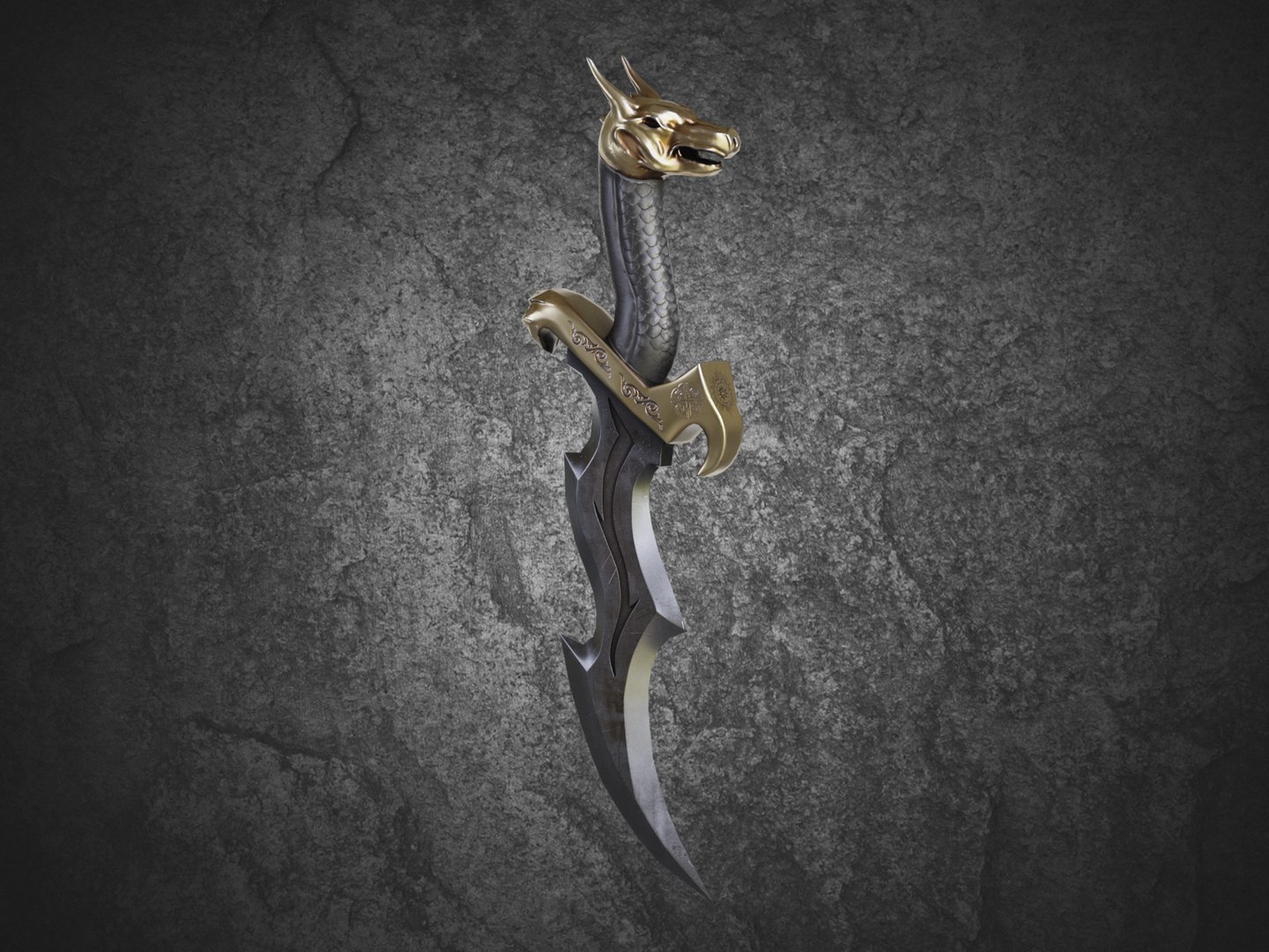 3D dagger dragon model - TurboSquid 1684127