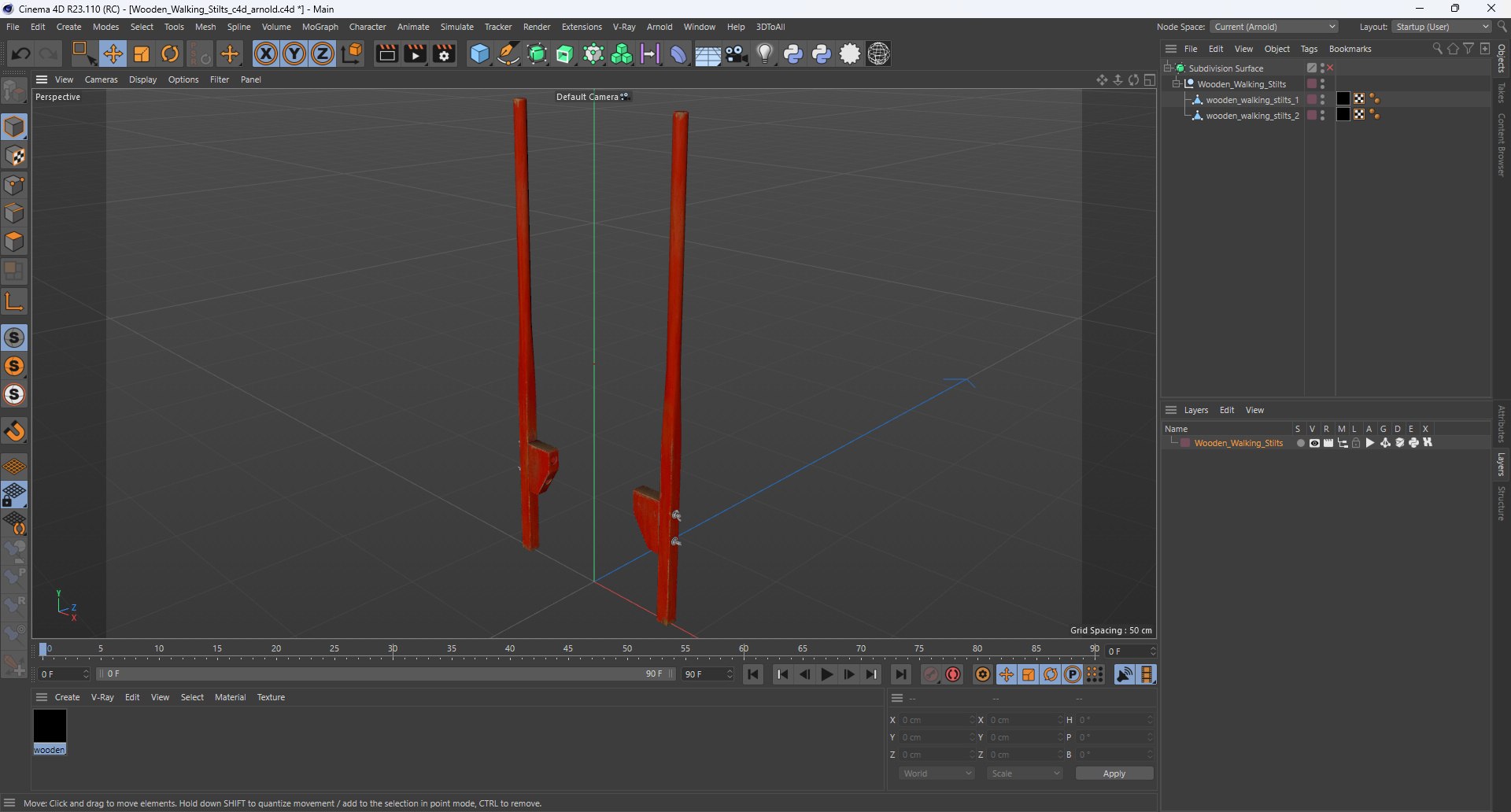 3D Wooden Walking Stilts Model - TurboSquid 2302518