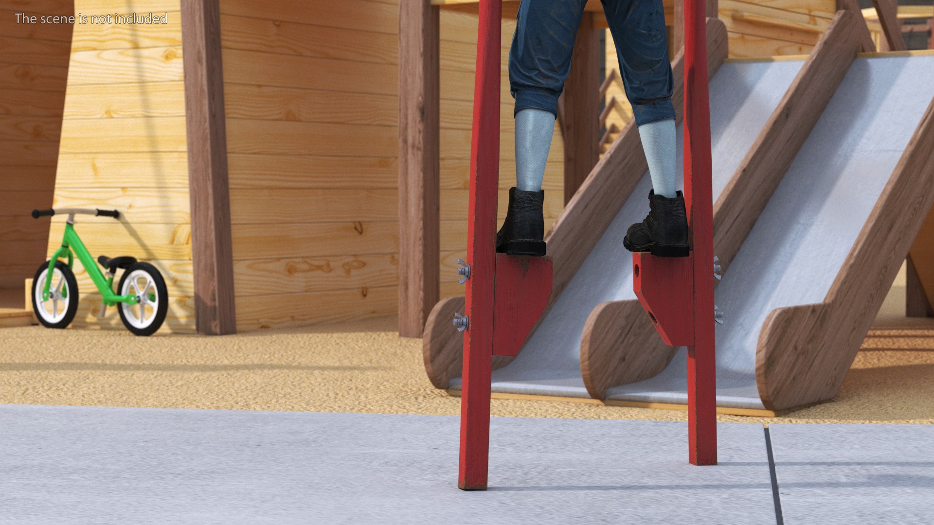 3D Wooden Walking Stilts Model - TurboSquid 2302518