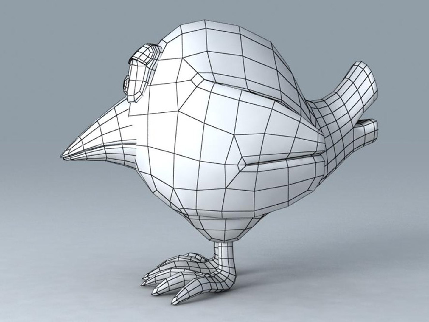 Cartoon Bird 3d Model