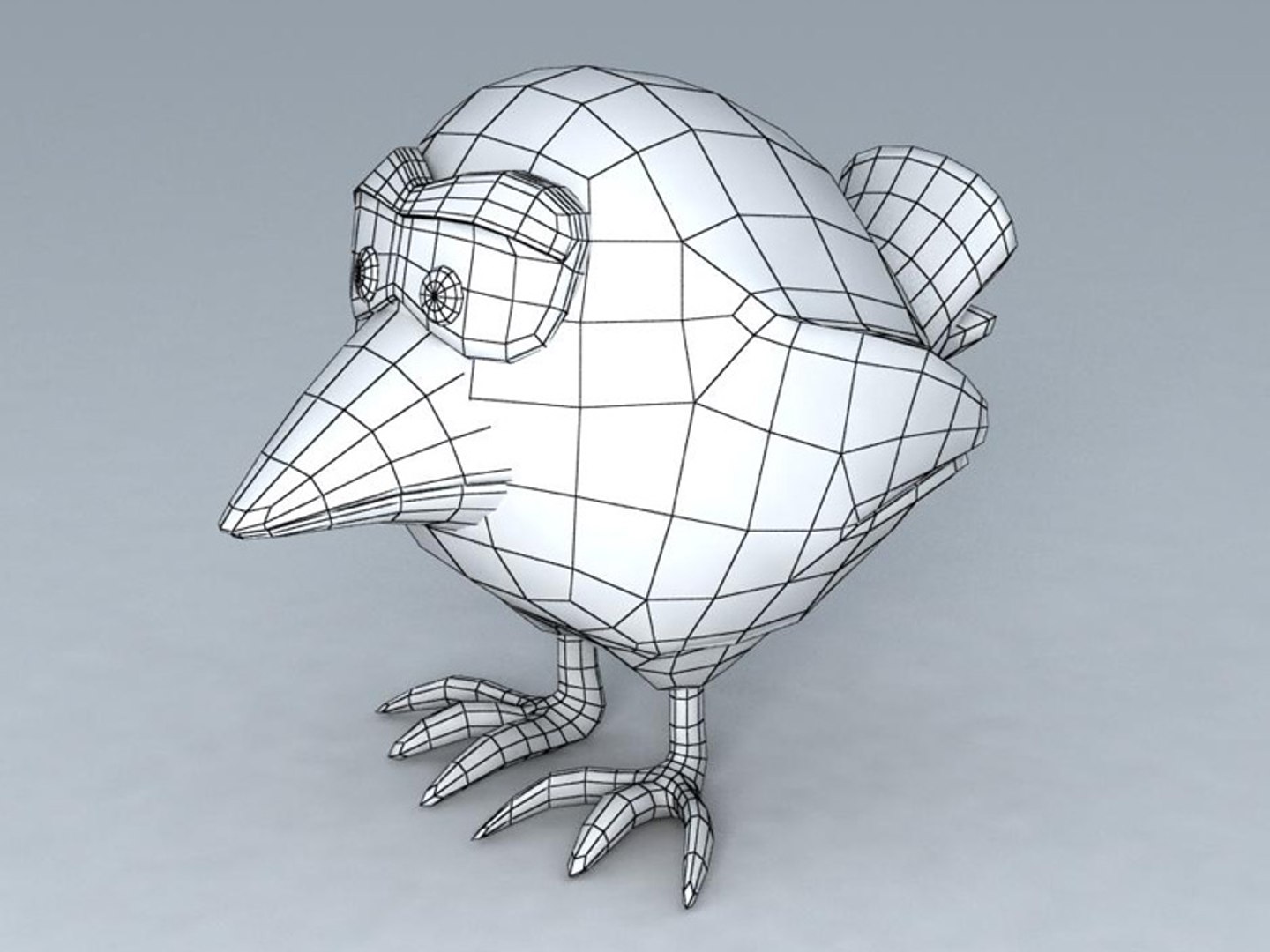 Cartoon Bird 3d Model