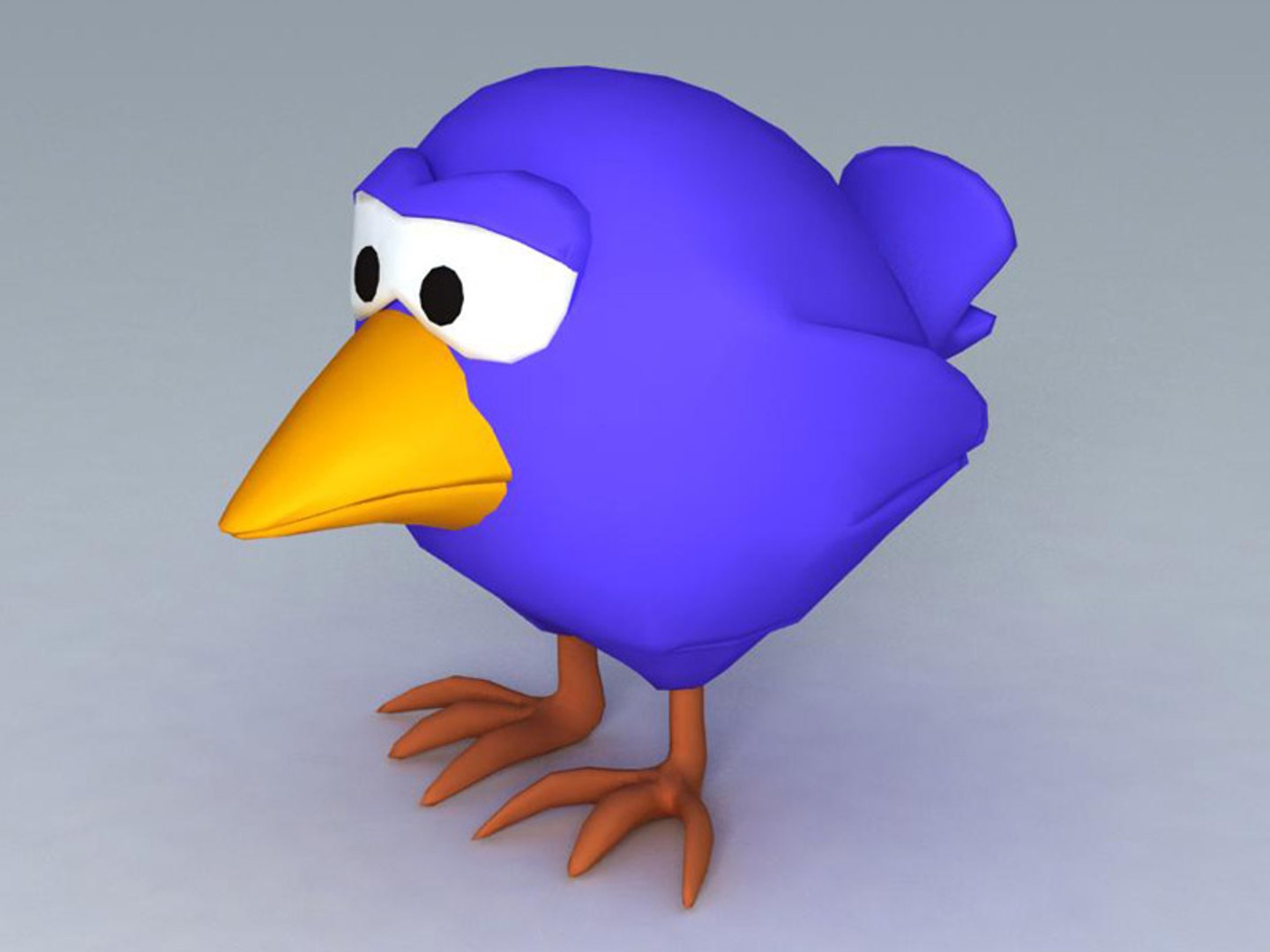Cartoon Bird 3d Model