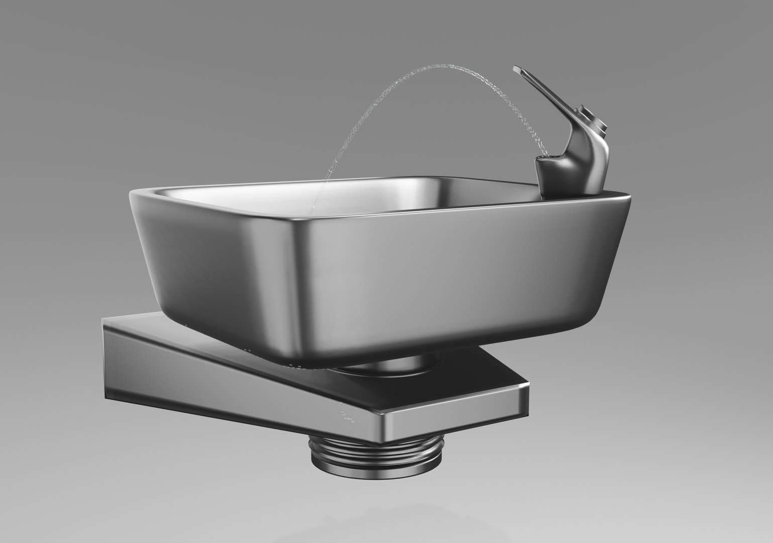 3D Working Vintage Drinking Fountain Model - TurboSquid 2185597