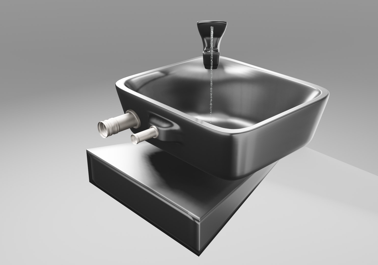 3D Working Vintage Drinking Fountain Model - TurboSquid 2185597