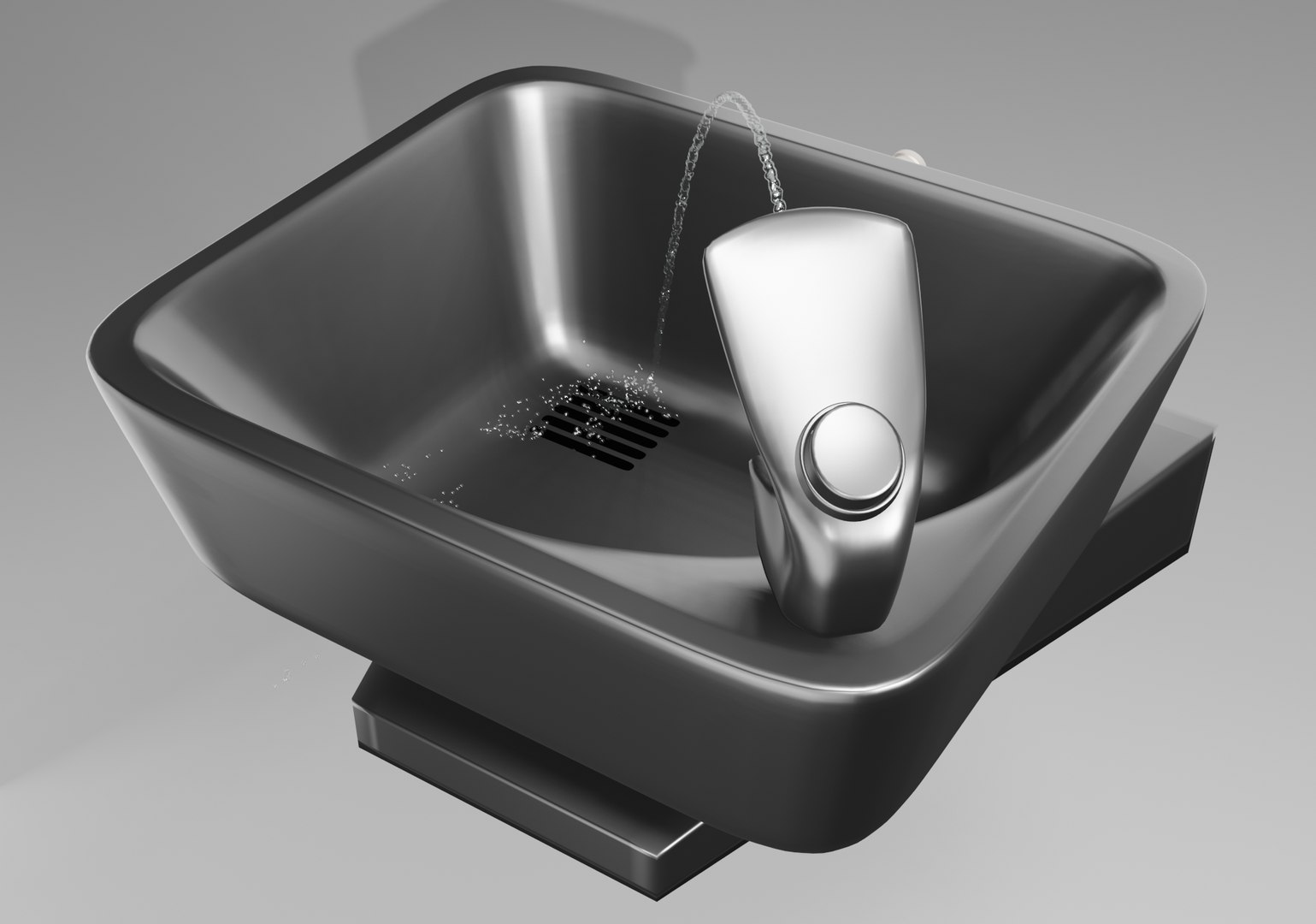 3D Working Vintage Drinking Fountain Model - TurboSquid 2185597