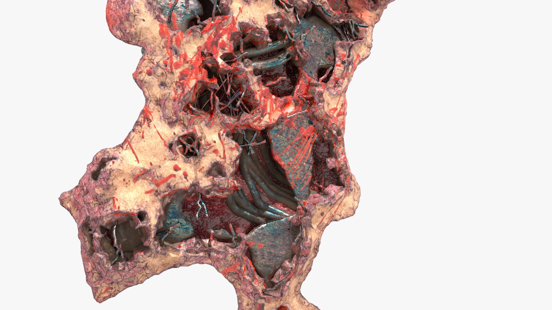 Wounded face 3D - TurboSquid 1353122