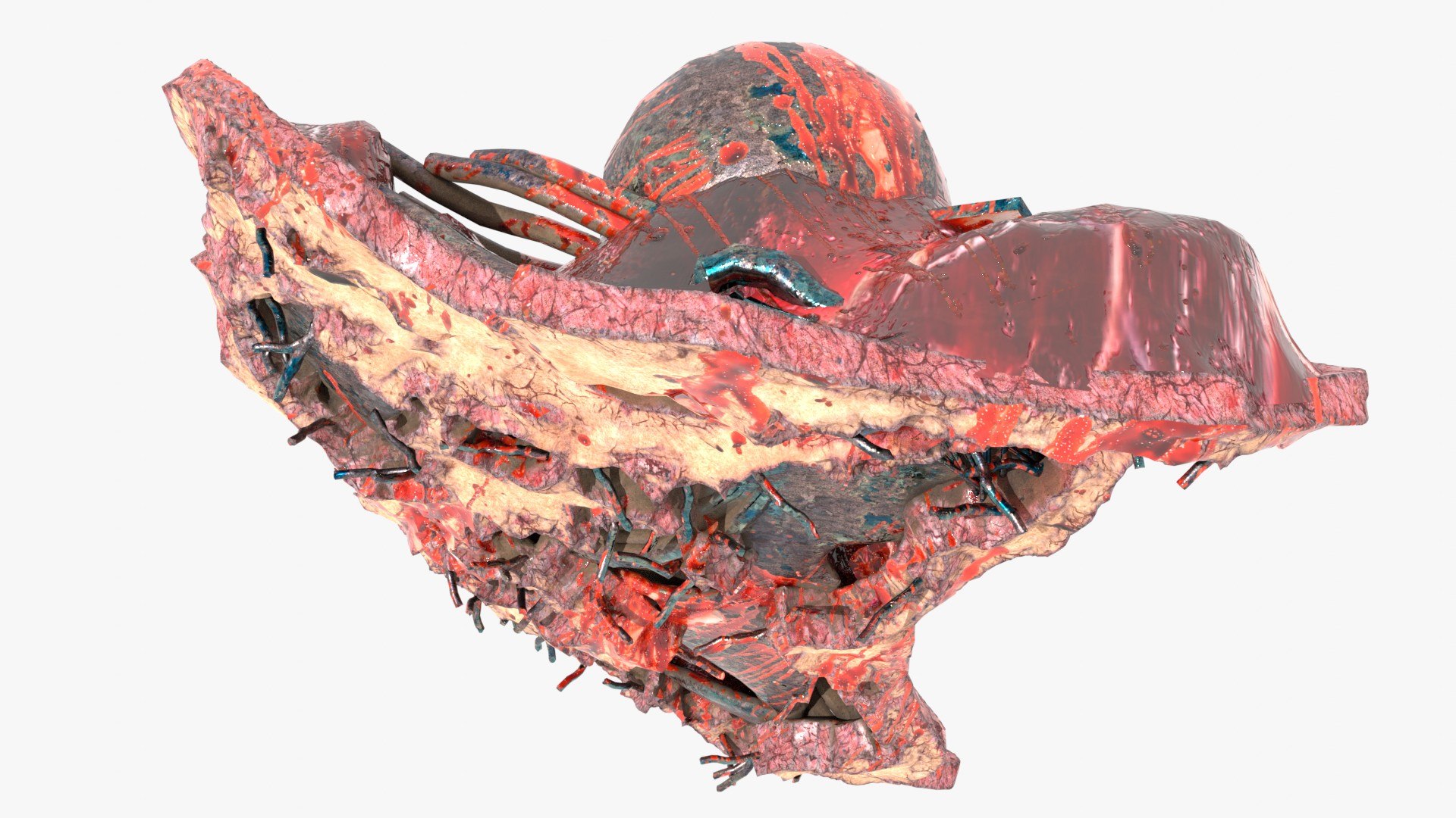 Wounded face 3D - TurboSquid 1353122