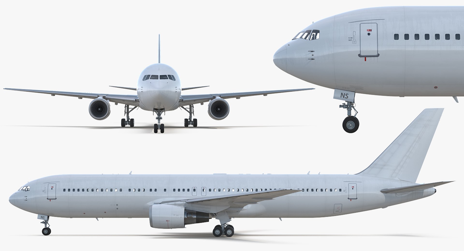 3D Boeing 767-300 Generic Rigged Model - TurboSquid 1234824
