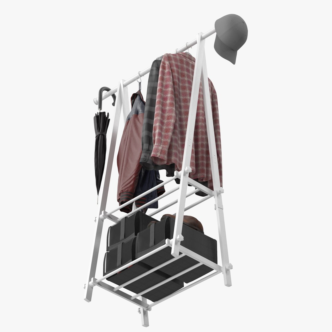 3D Model HOMCOM Minimalist Clothes Rack Hanger - TurboSquid 1978373