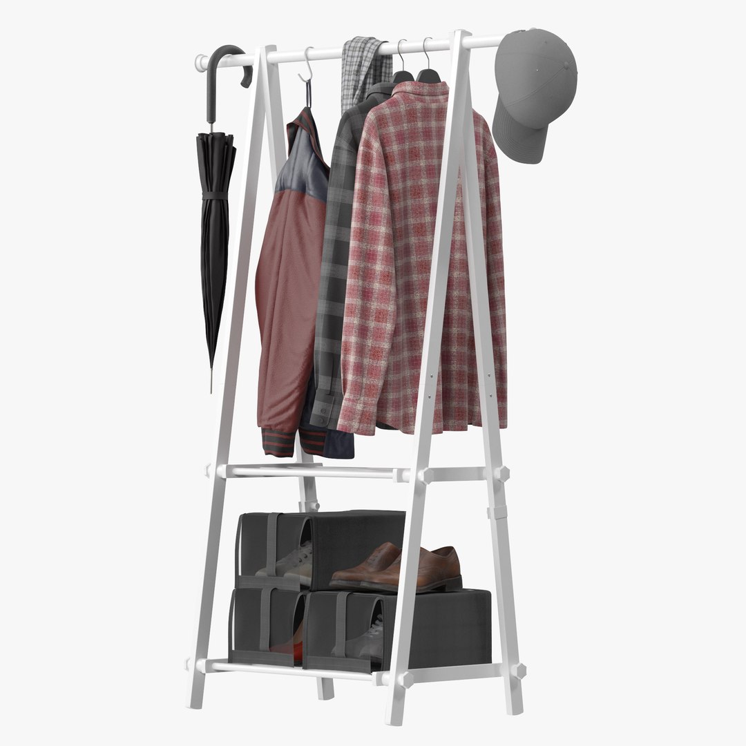 3D Model HOMCOM Minimalist Clothes Rack Hanger - TurboSquid 1978373