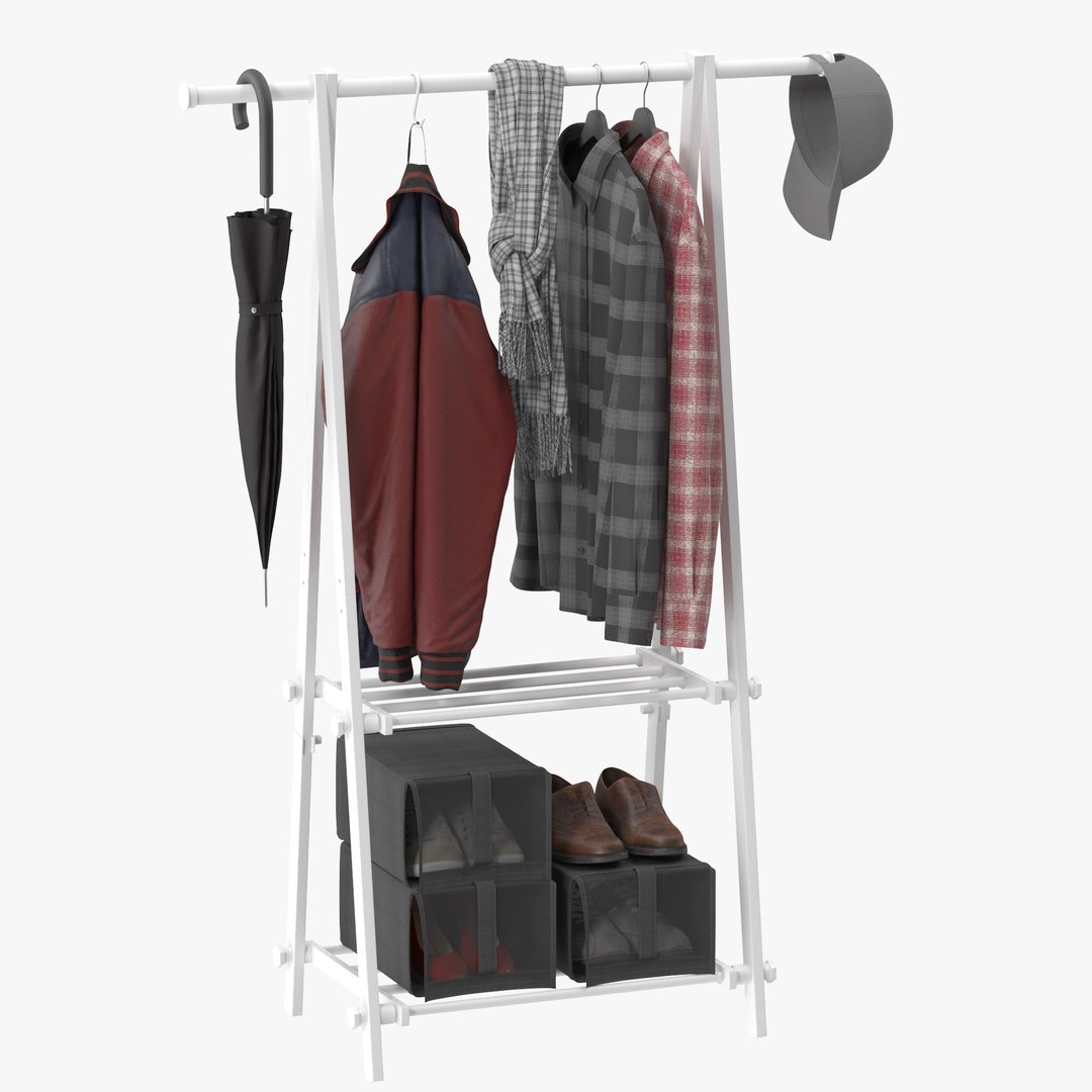 3D Model HOMCOM Minimalist Clothes Rack Hanger - TurboSquid 1978373