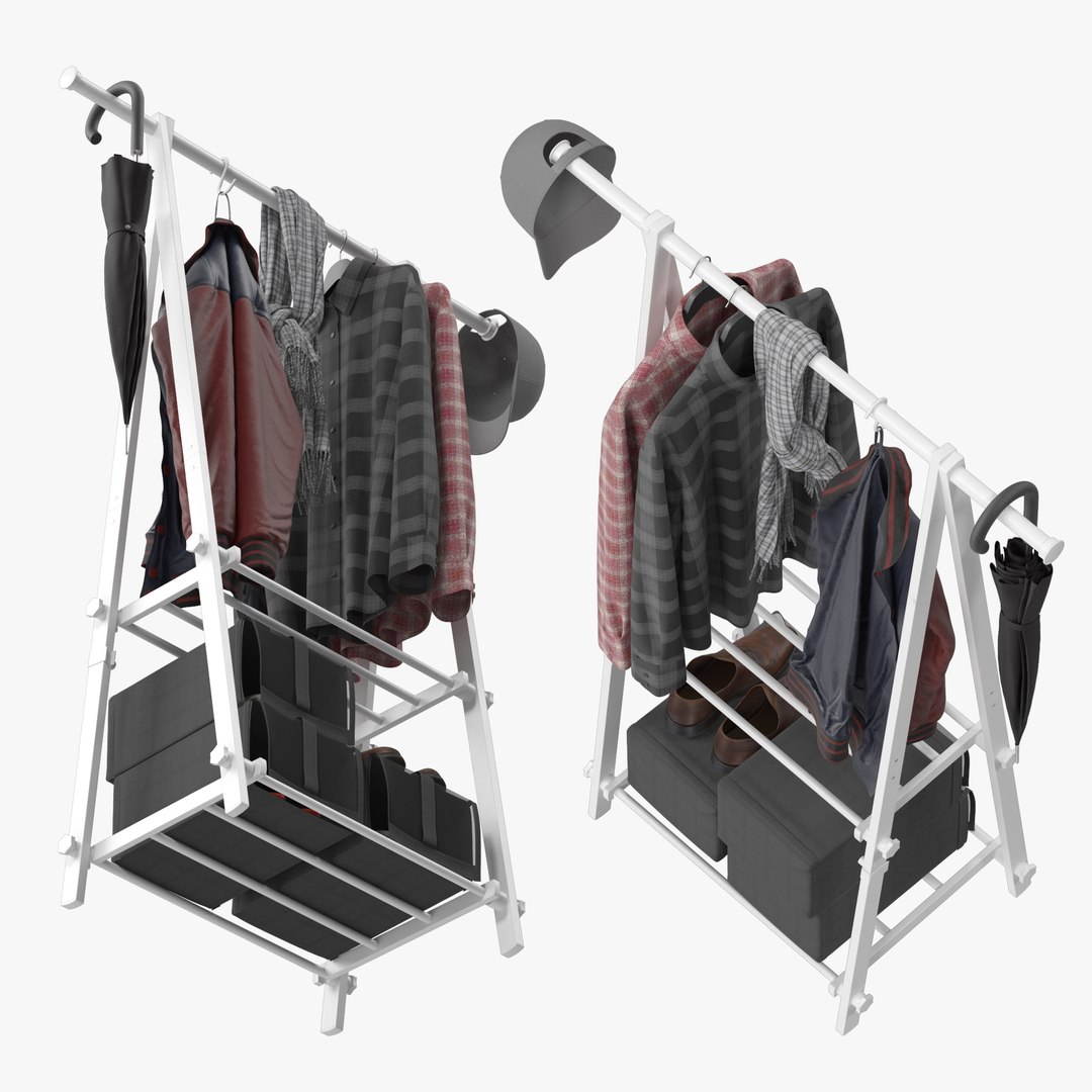 3D Model HOMCOM Minimalist Clothes Rack Hanger - TurboSquid 1978373