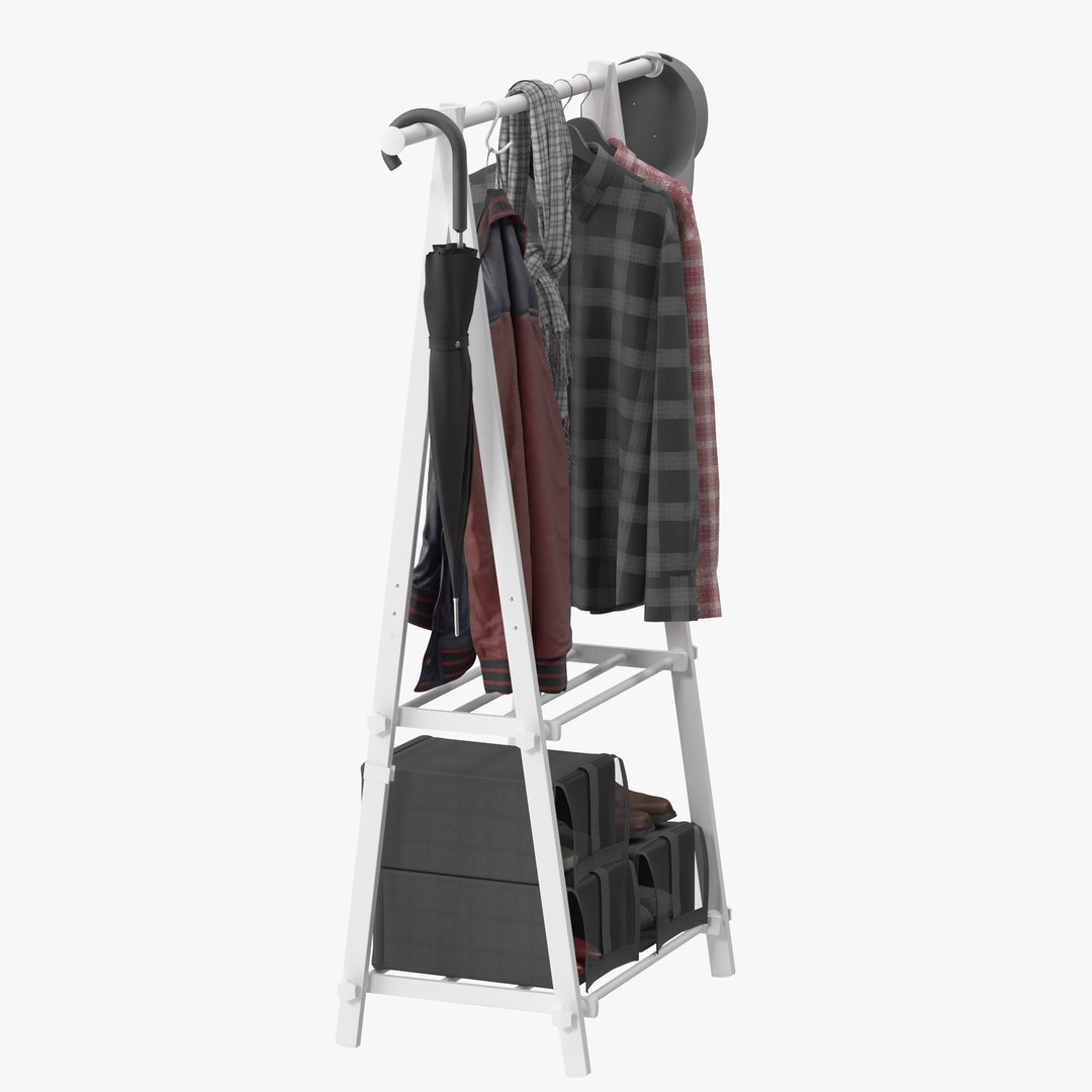 3D Model HOMCOM Minimalist Clothes Rack Hanger - TurboSquid 1978373