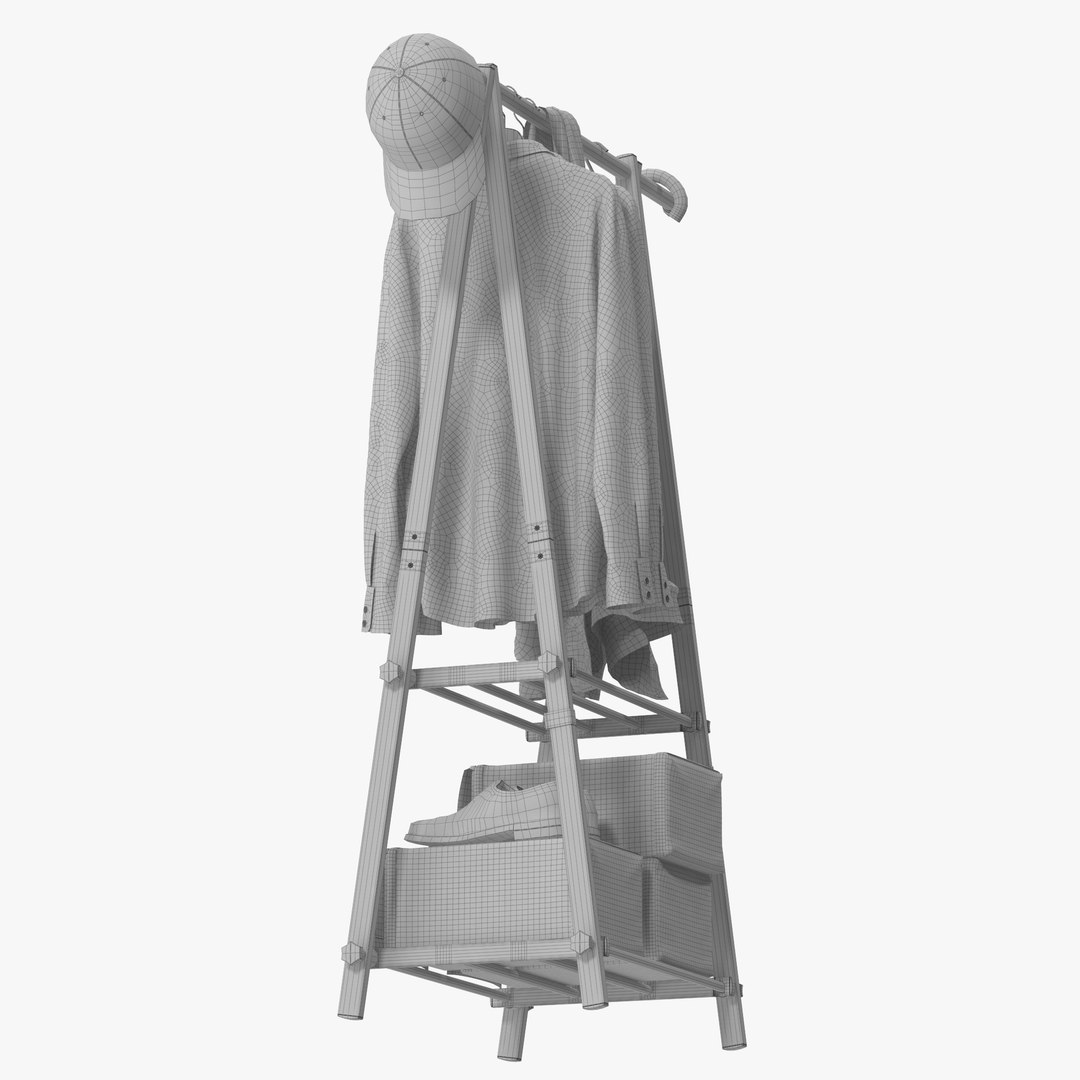 3D Model HOMCOM Minimalist Clothes Rack Hanger - TurboSquid 1978373