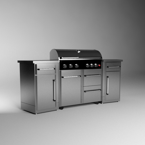 outdoor barbecue grill 3d model