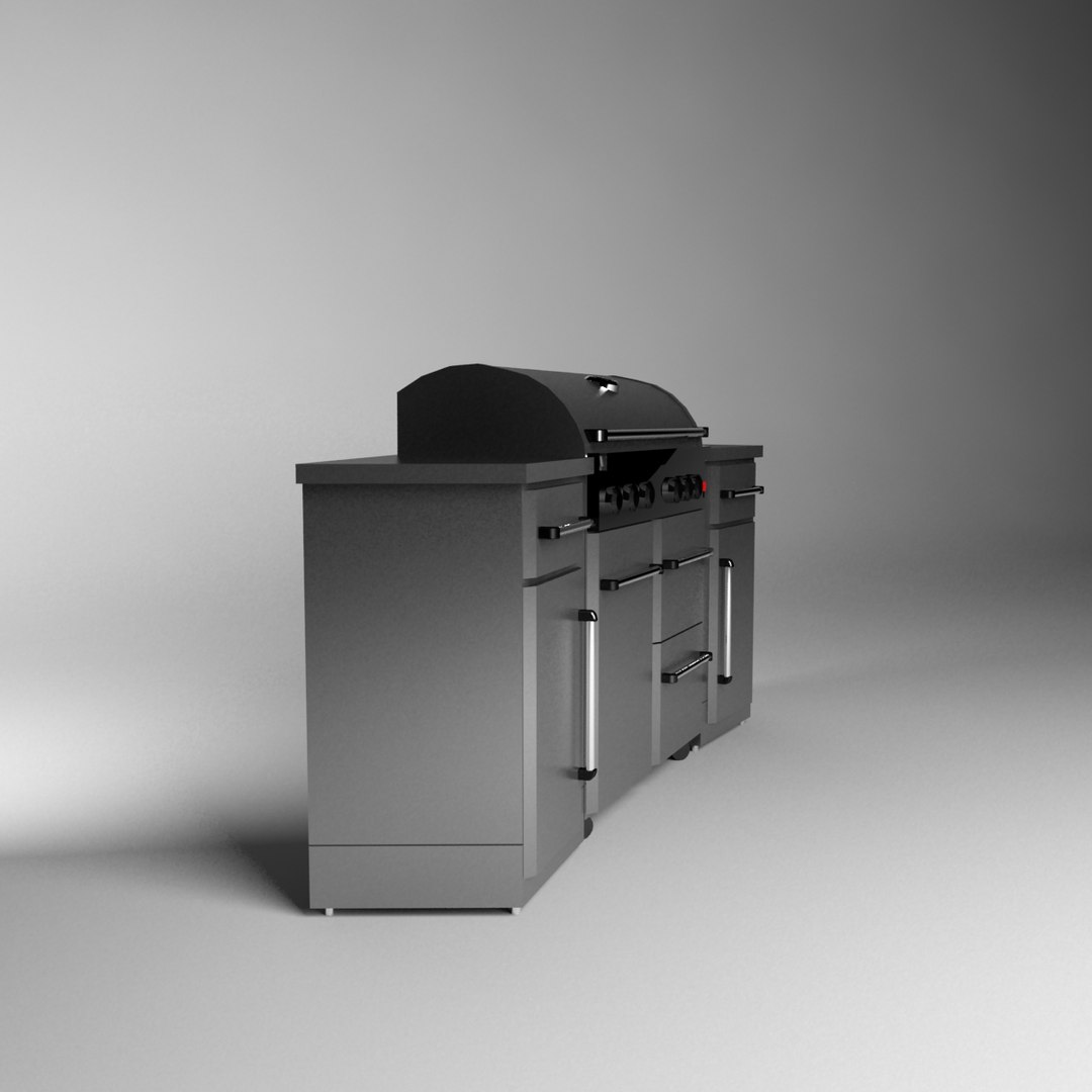 Professional Outdoor Grill 3d Model