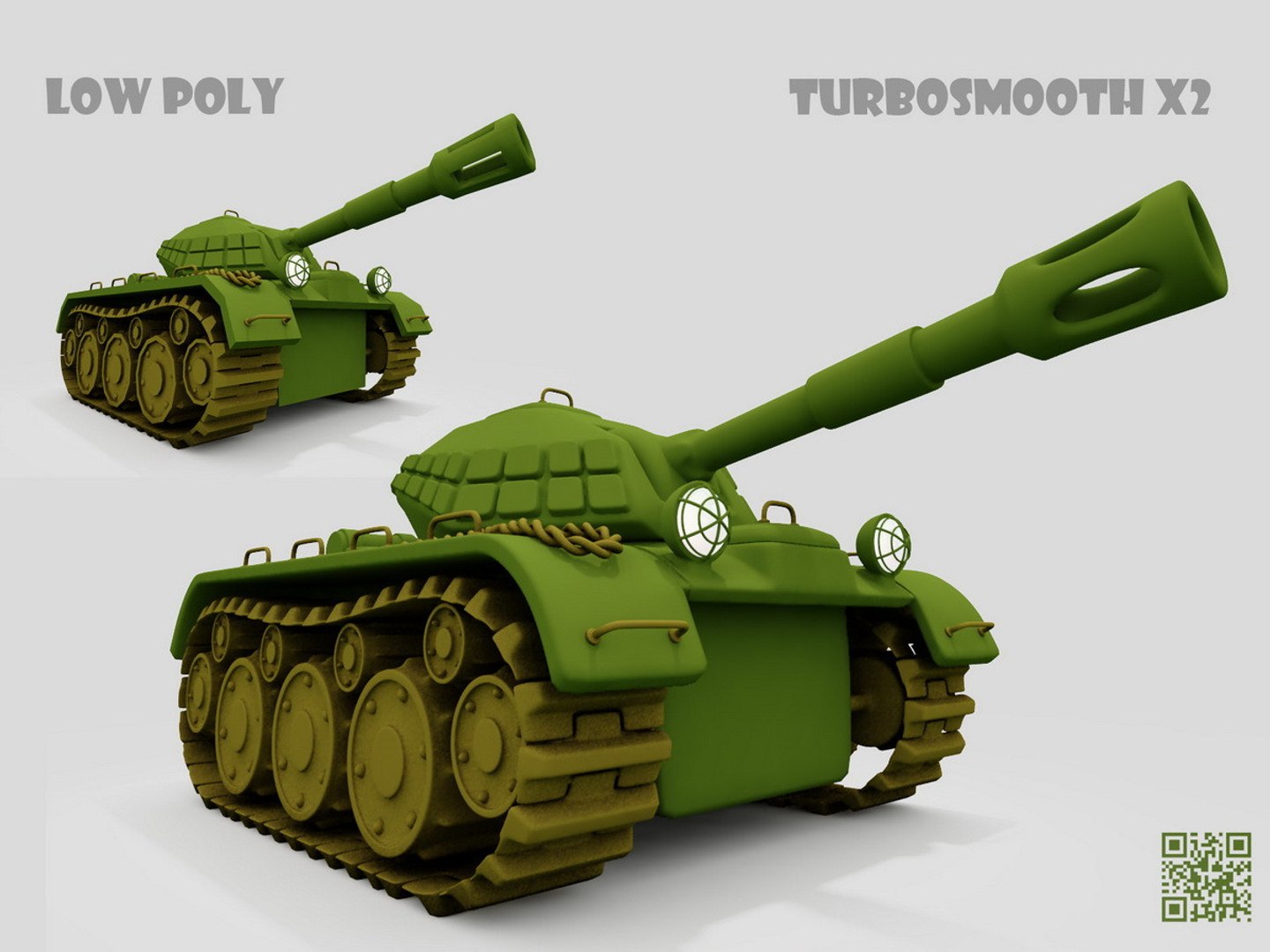3ds Max Cartoon Tank