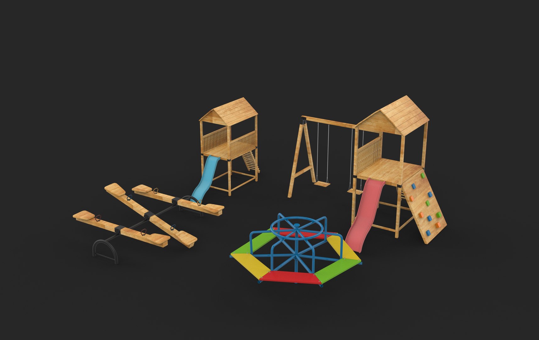Playground Pack 01 3D Model 3D Model - TurboSquid 2352605