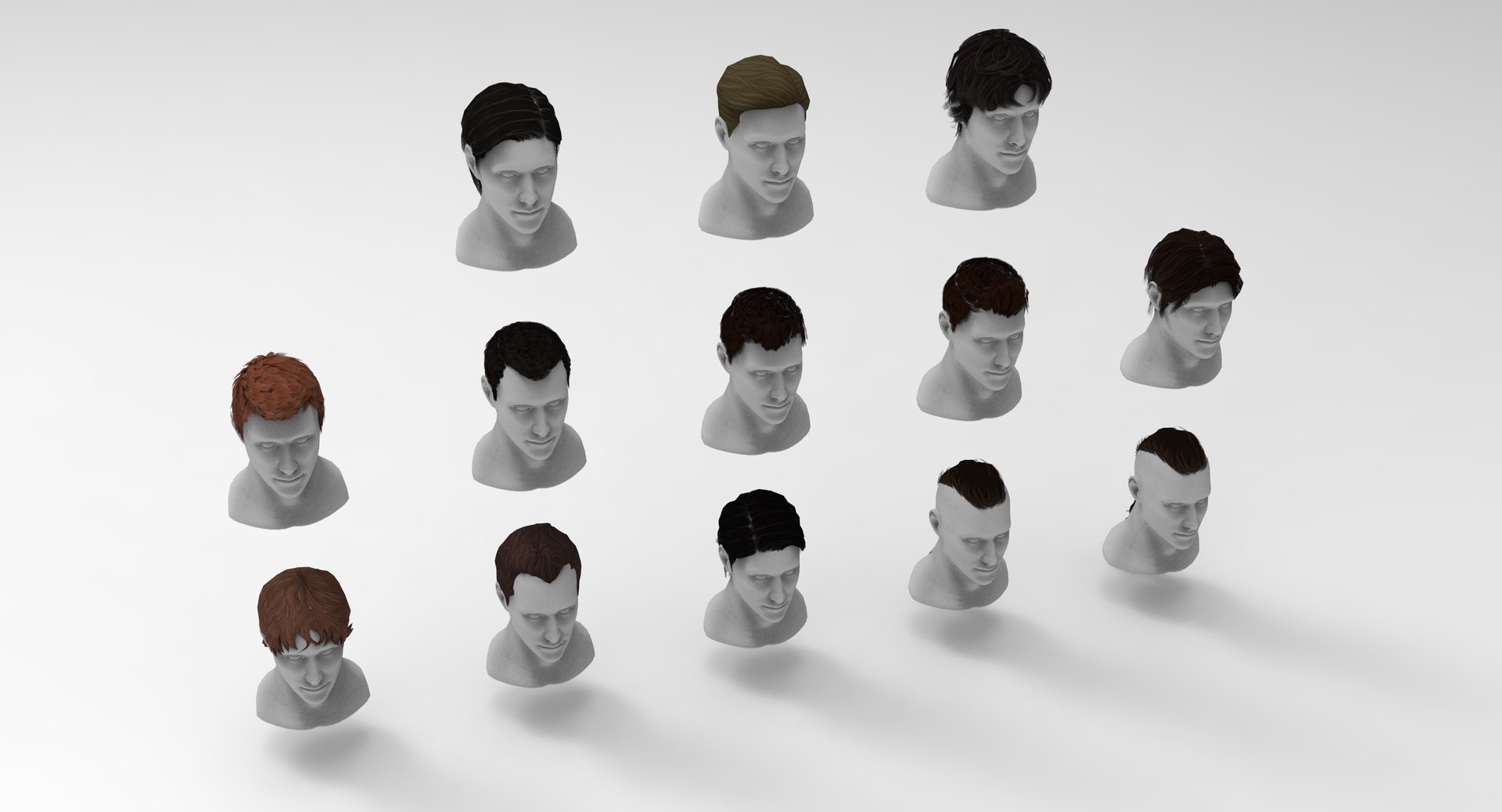 Men Hair AR VR Lowpoly Model - TurboSquid 1797605