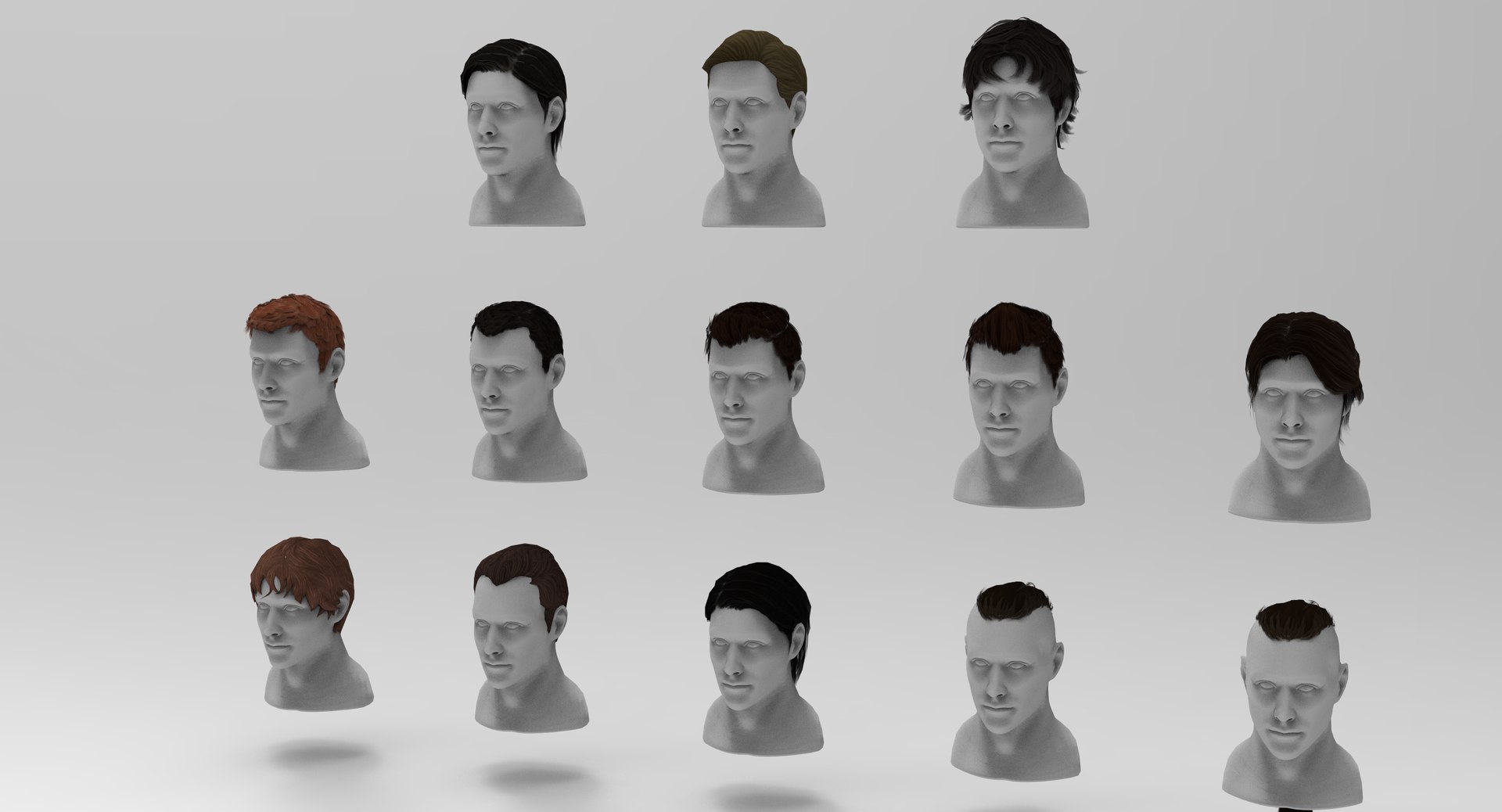 Men Hair AR VR Lowpoly Model - TurboSquid 1797605