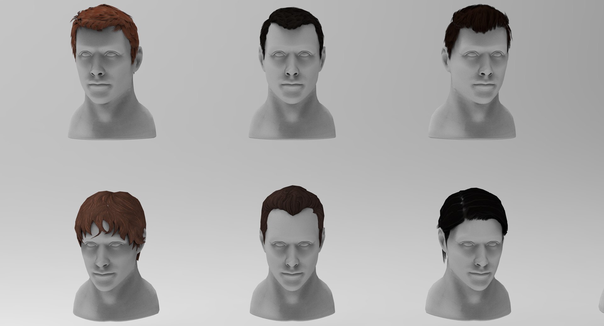 Men Hair AR VR Lowpoly Model - TurboSquid 1797605