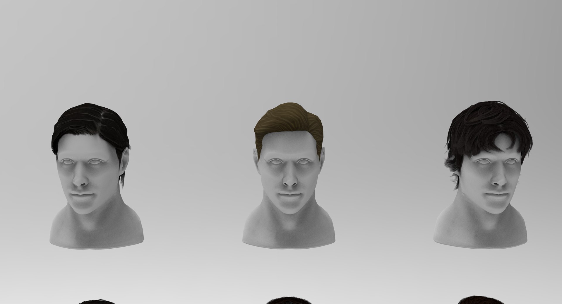 Men Hair AR VR Lowpoly Model - TurboSquid 1797605