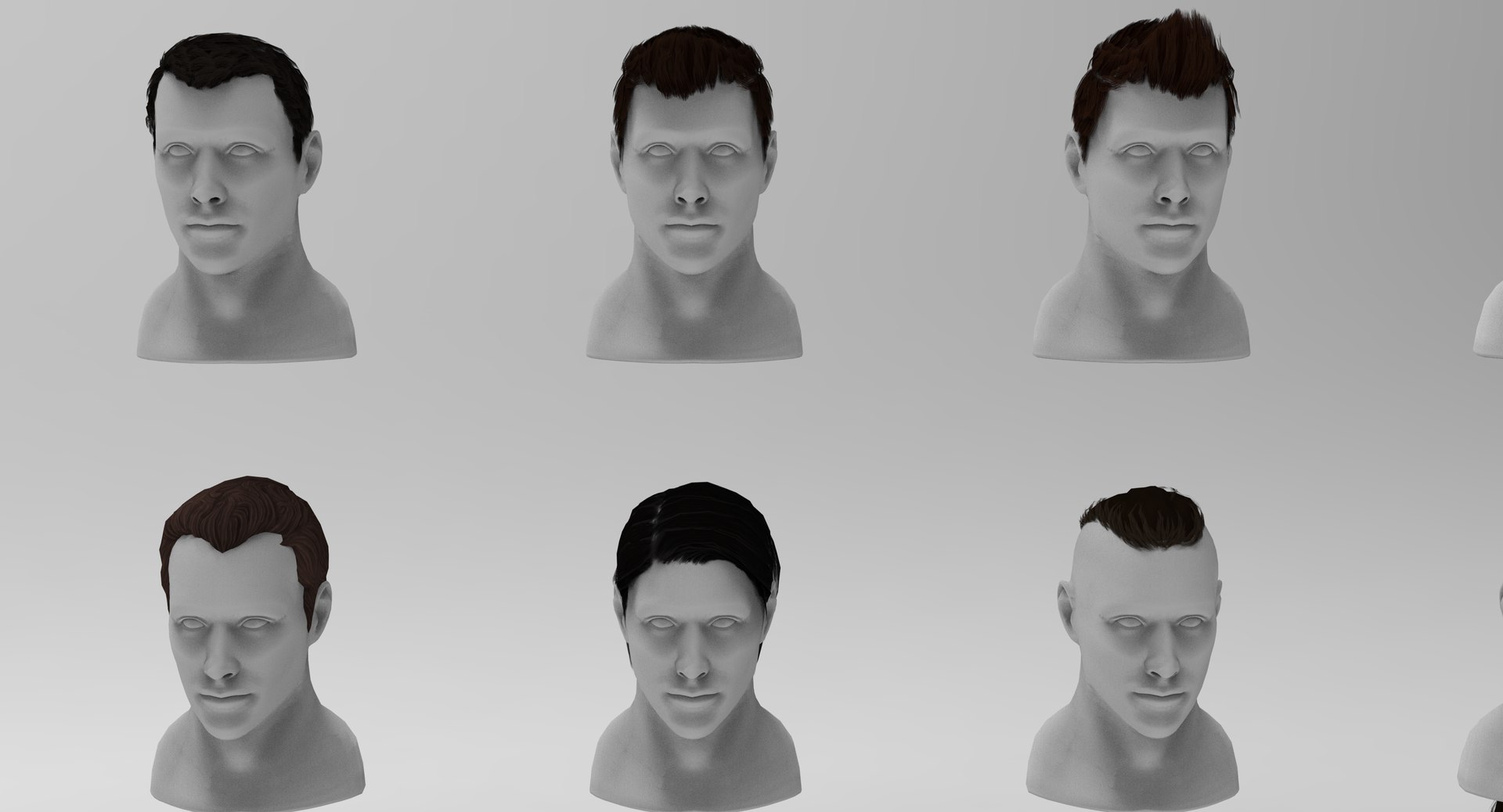 Men Hair AR VR Lowpoly Model - TurboSquid 1797605