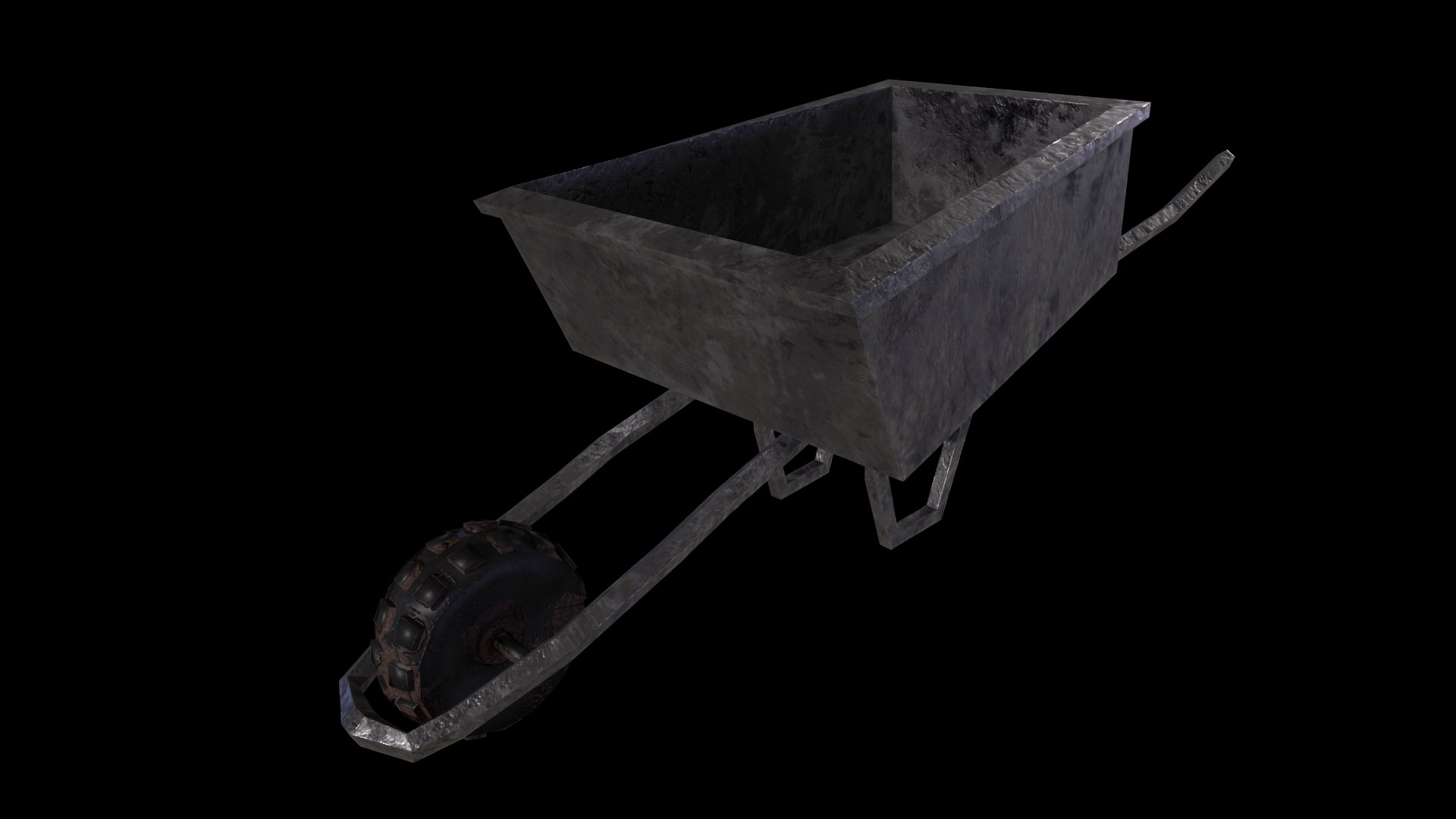Old Wheelbarrow Game Ready Low Poly PBR 3D Model model - TurboSquid 2183917