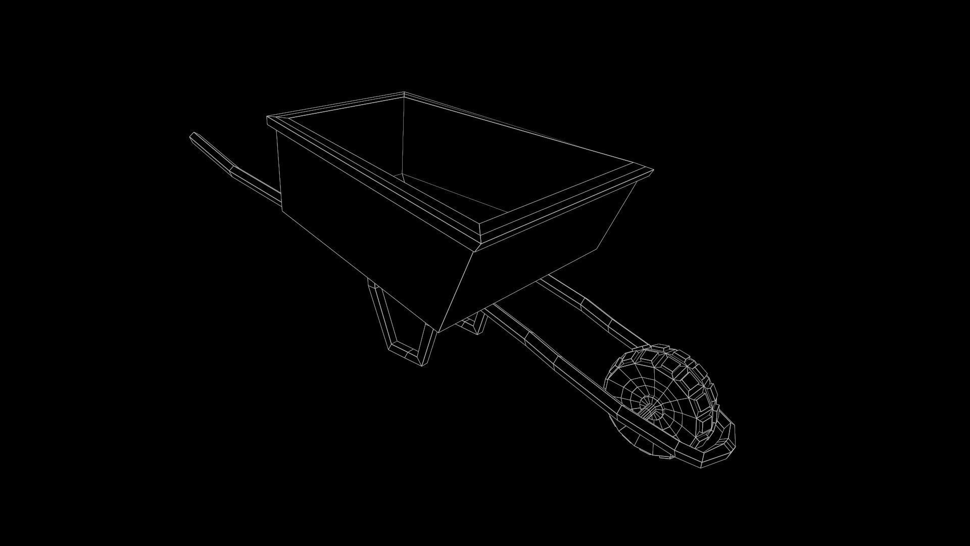 Old Wheelbarrow Game Ready Low Poly PBR 3D Model model - TurboSquid 2183917