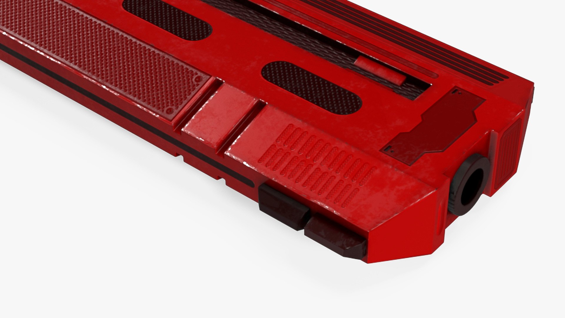 3D Model Futuristic Military Assault Rifle Red - TurboSquid 2194198