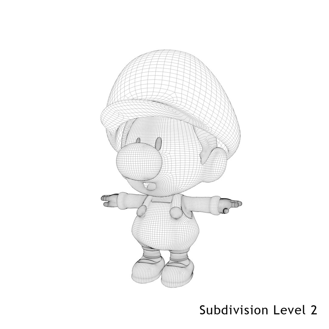 3d characters mario bros model