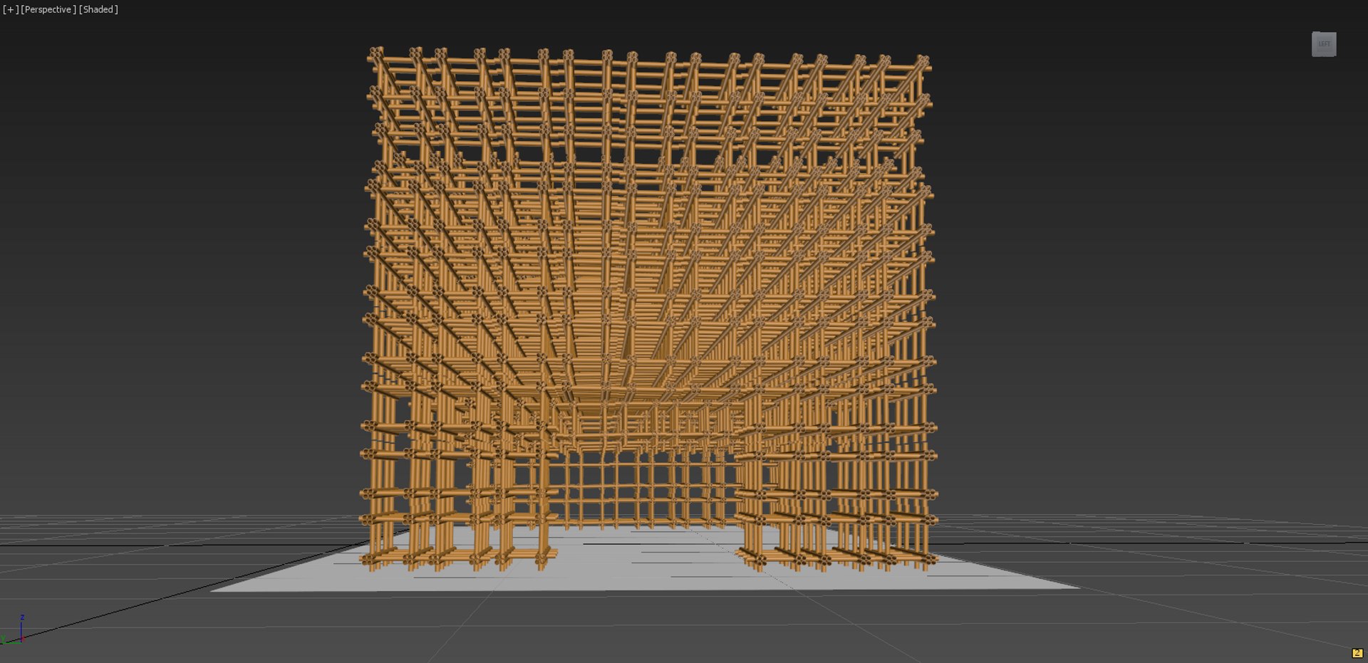 3d model bamboo structure