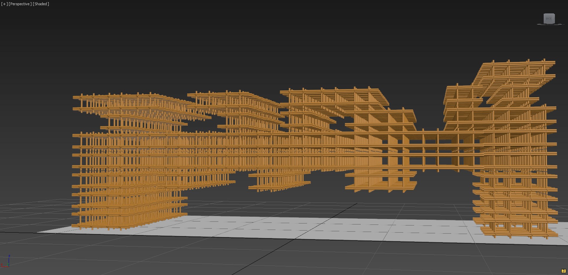 3d model bamboo structure