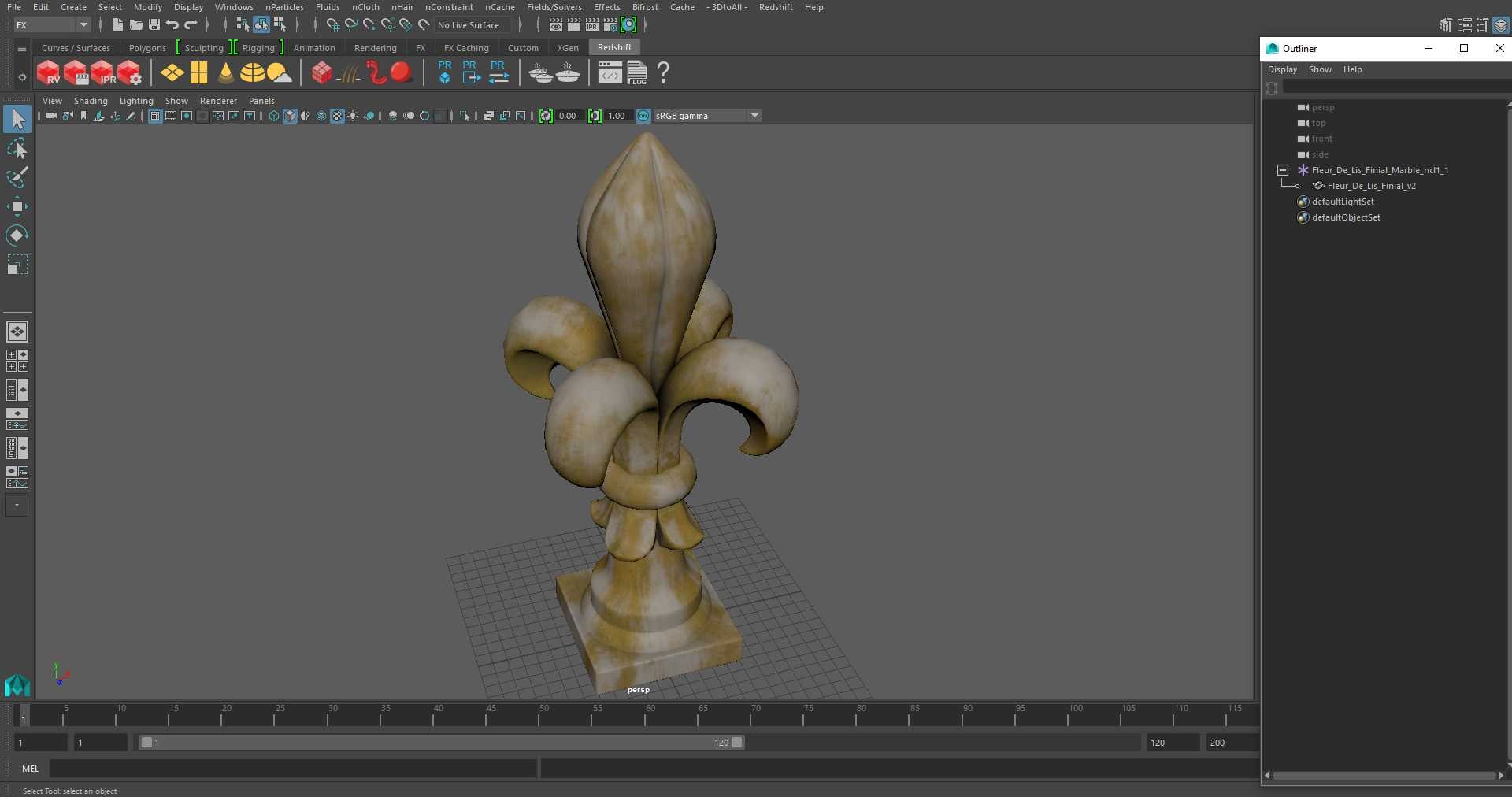 Fleur De Lis Finial Marble For 3D Print Model - TurboSquid 2280277