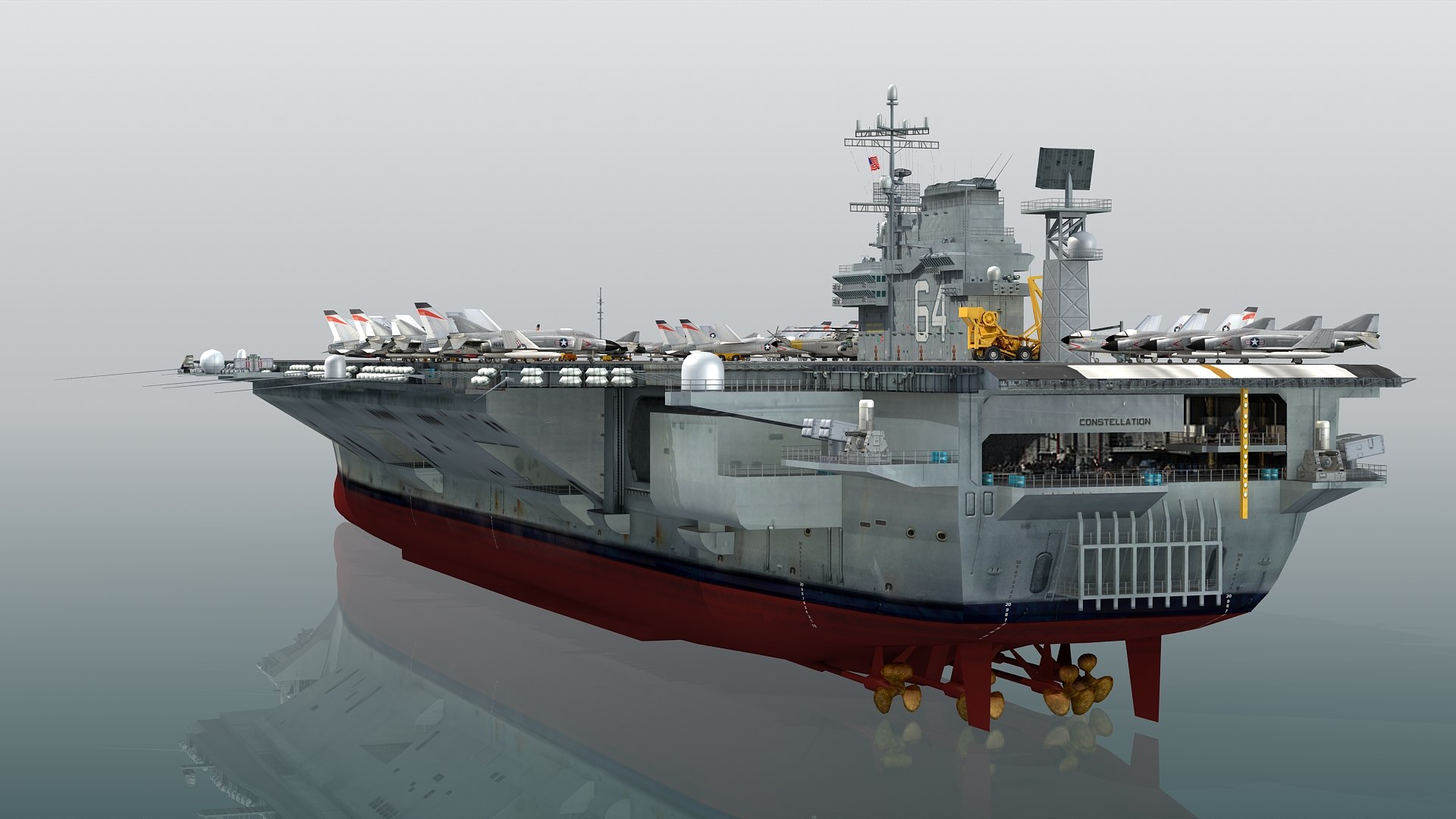3D USS Constellation CV-64 model - TurboSquid 2066500