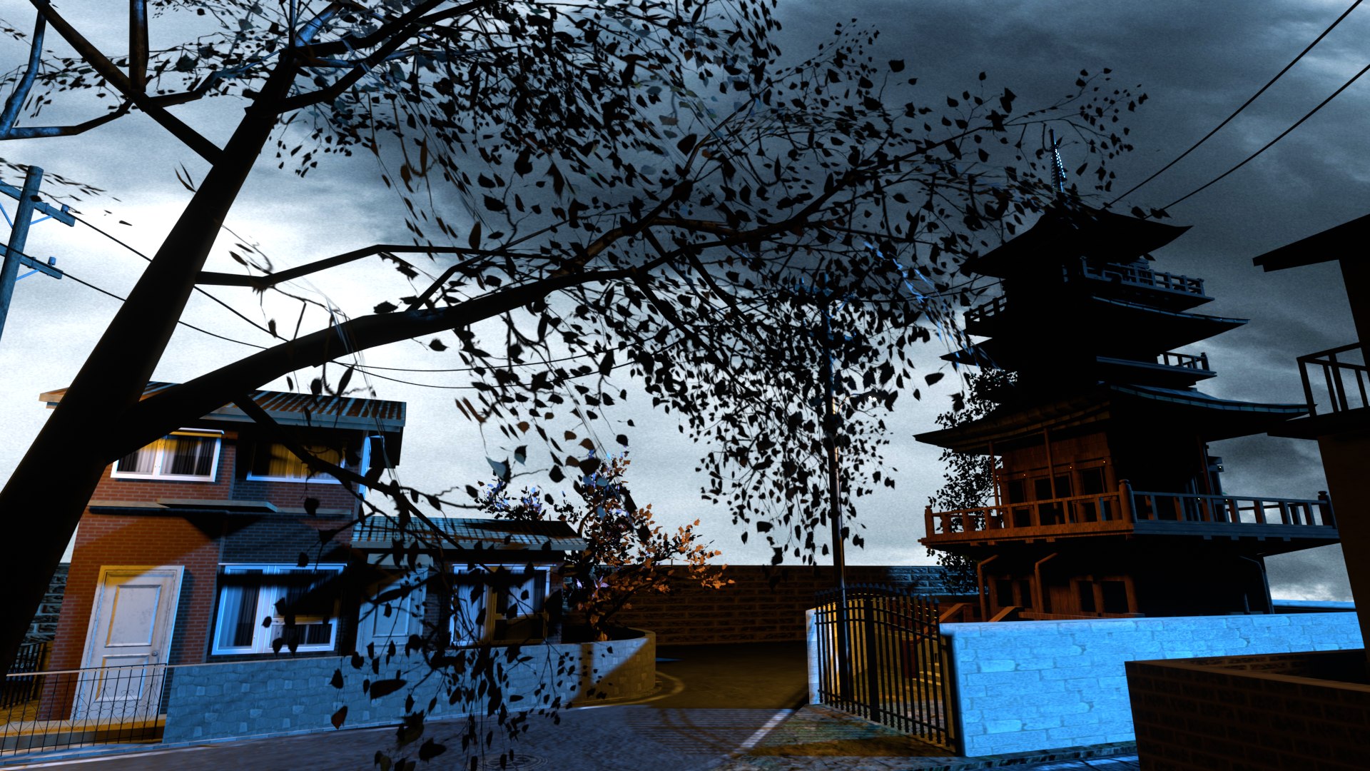 3D Japanese Residential Japanese Neighborhood - TurboSquid 2170828